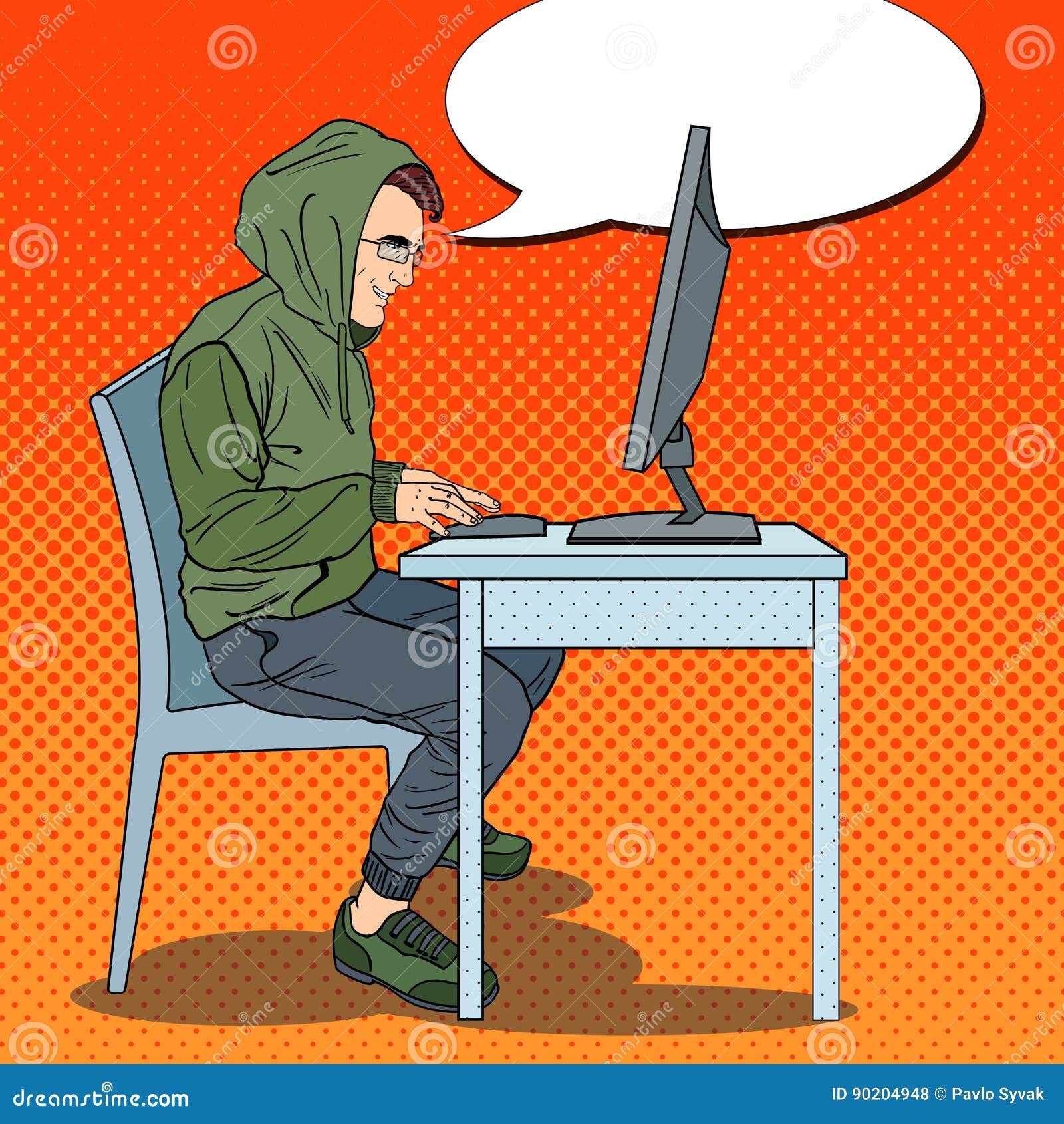 Hooded Computer Hacker With Laptop Icon Royalty-Free Stock Image ...
