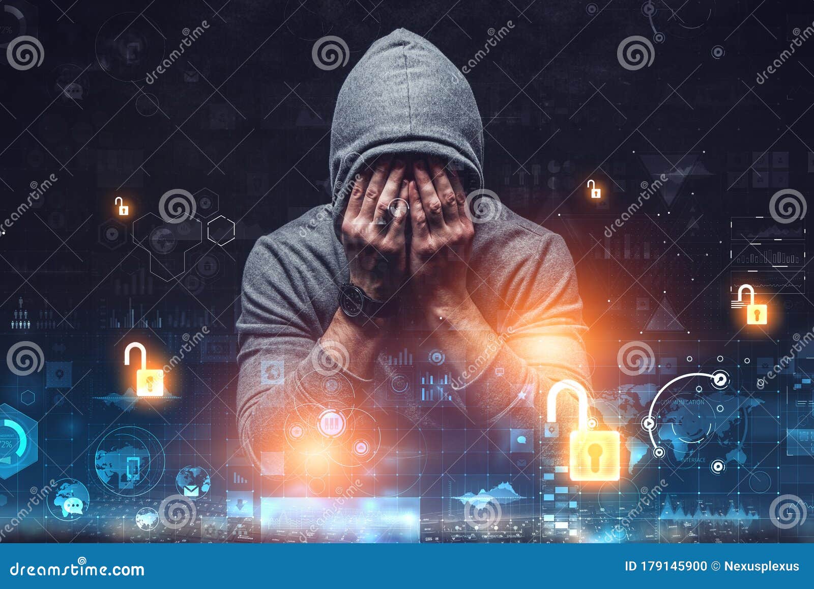 Hacker Hunting for Code Concept Stock Photo - Image of concept, digital ...