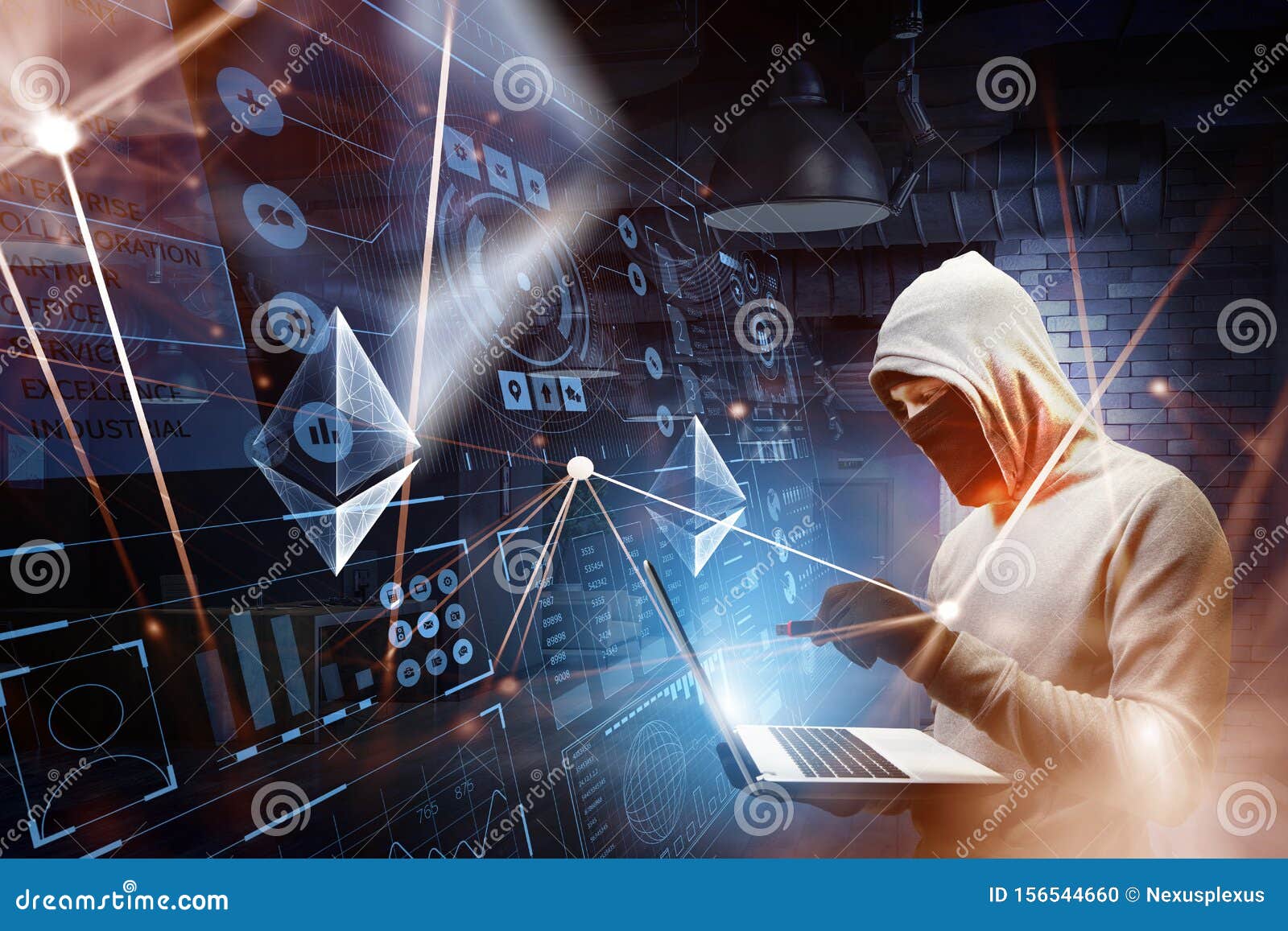 Hacker Hunting for Crypto Currency Editorial Image - Image of cash ...