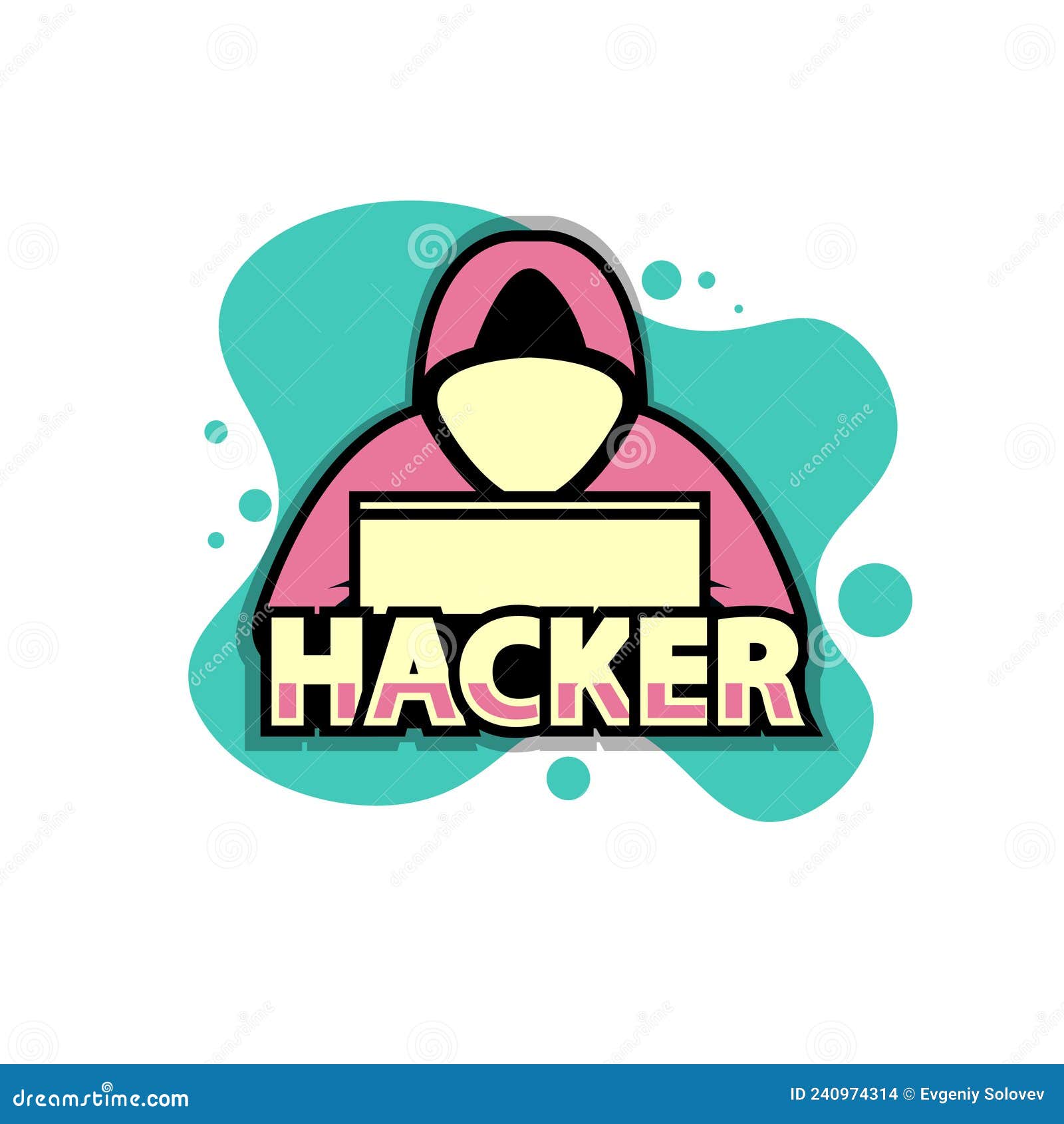 Hacker Icon. Computer Hacker. Vector Banner, Flat Design Stock Vector ...