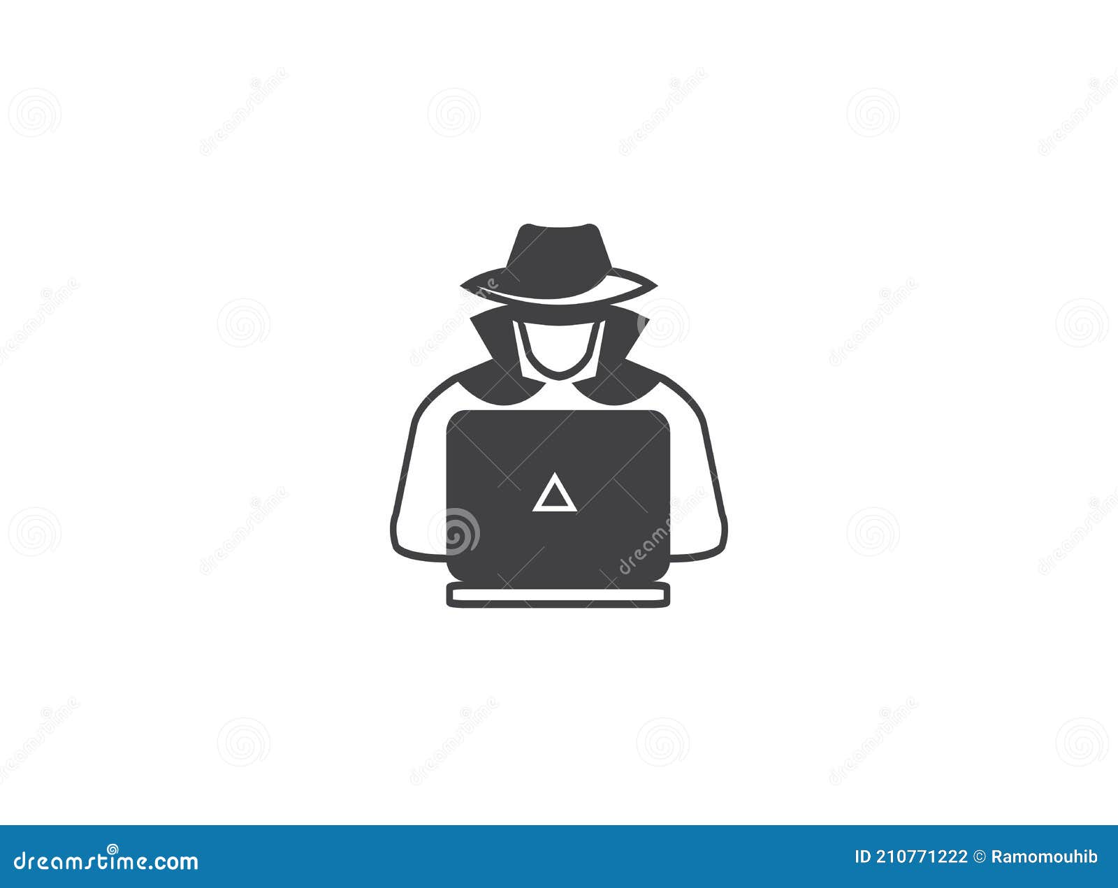 Hacker Icon Computer Spy Agent Vector Design Stock Illustration ...