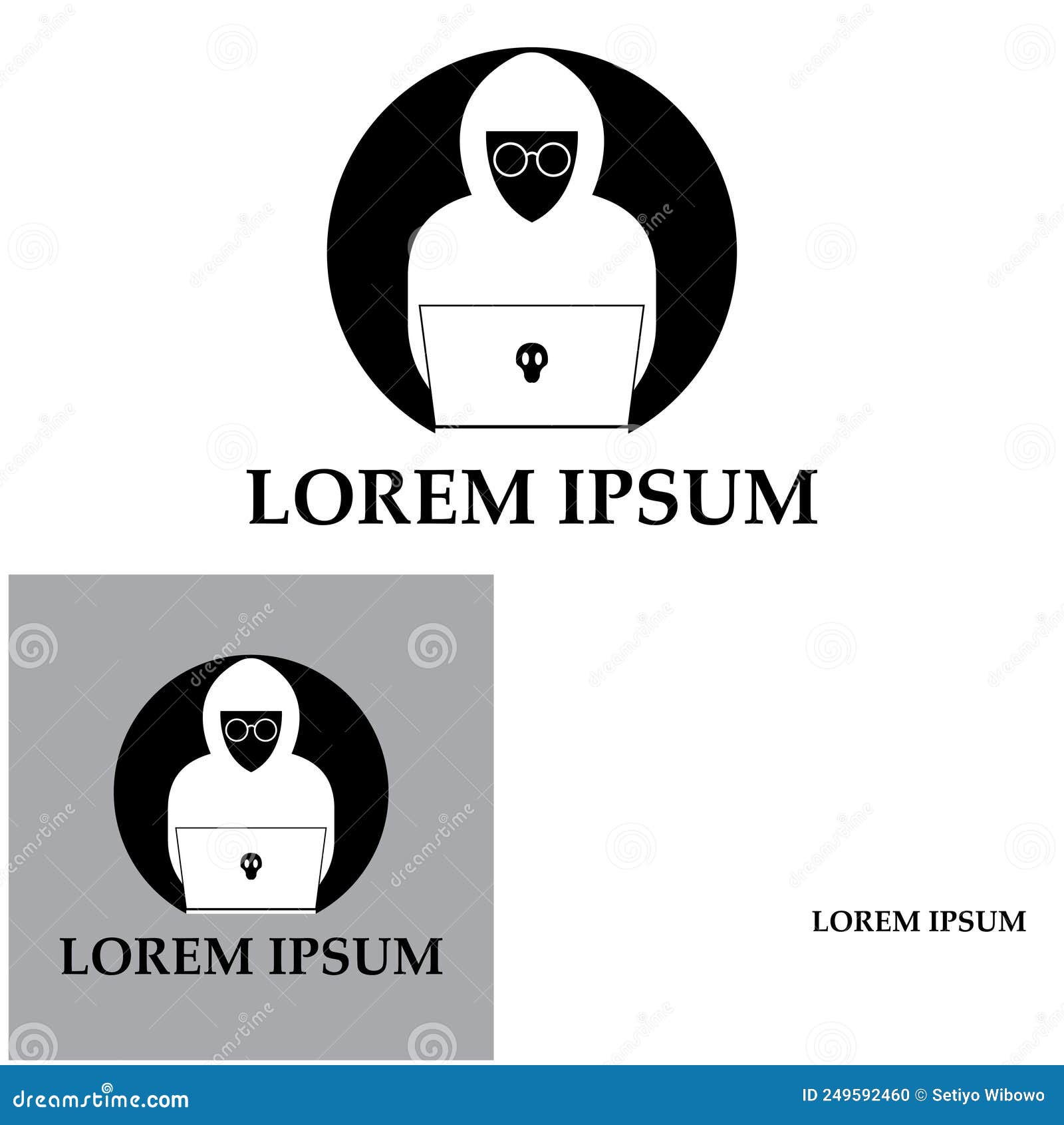 Hacker Icon Logo Vector Background Stock Vector - Illustration of virus ...