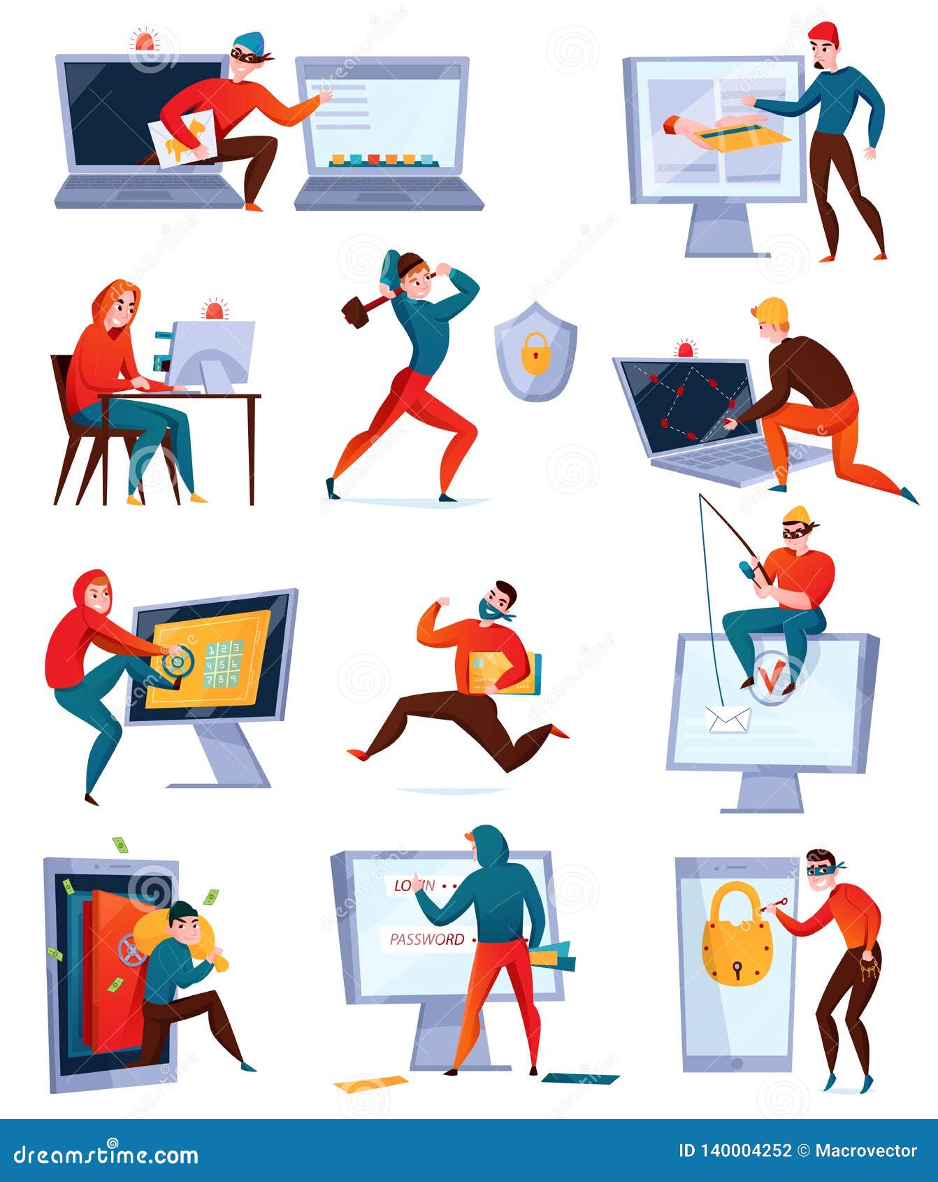 Types Of Hackers Description With Hat Color Classification Outline ...