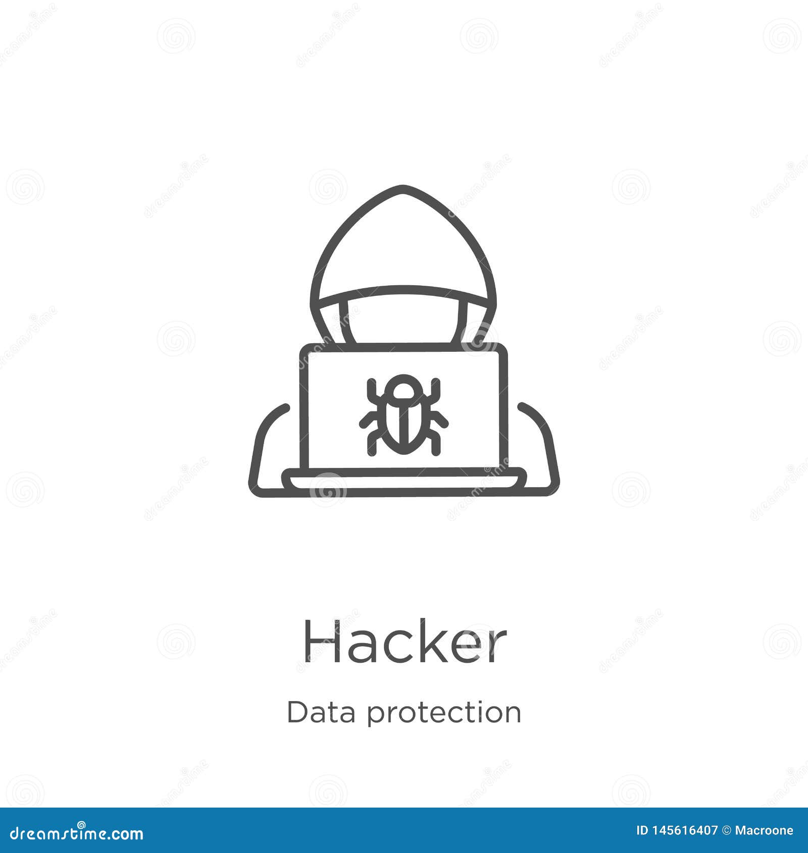 Hacker Icon Vector From Data Protection Collection. Thin Line Hacker ... Hacker Icon Vector From Data Protection Collection. Thin Line Hacker ...
