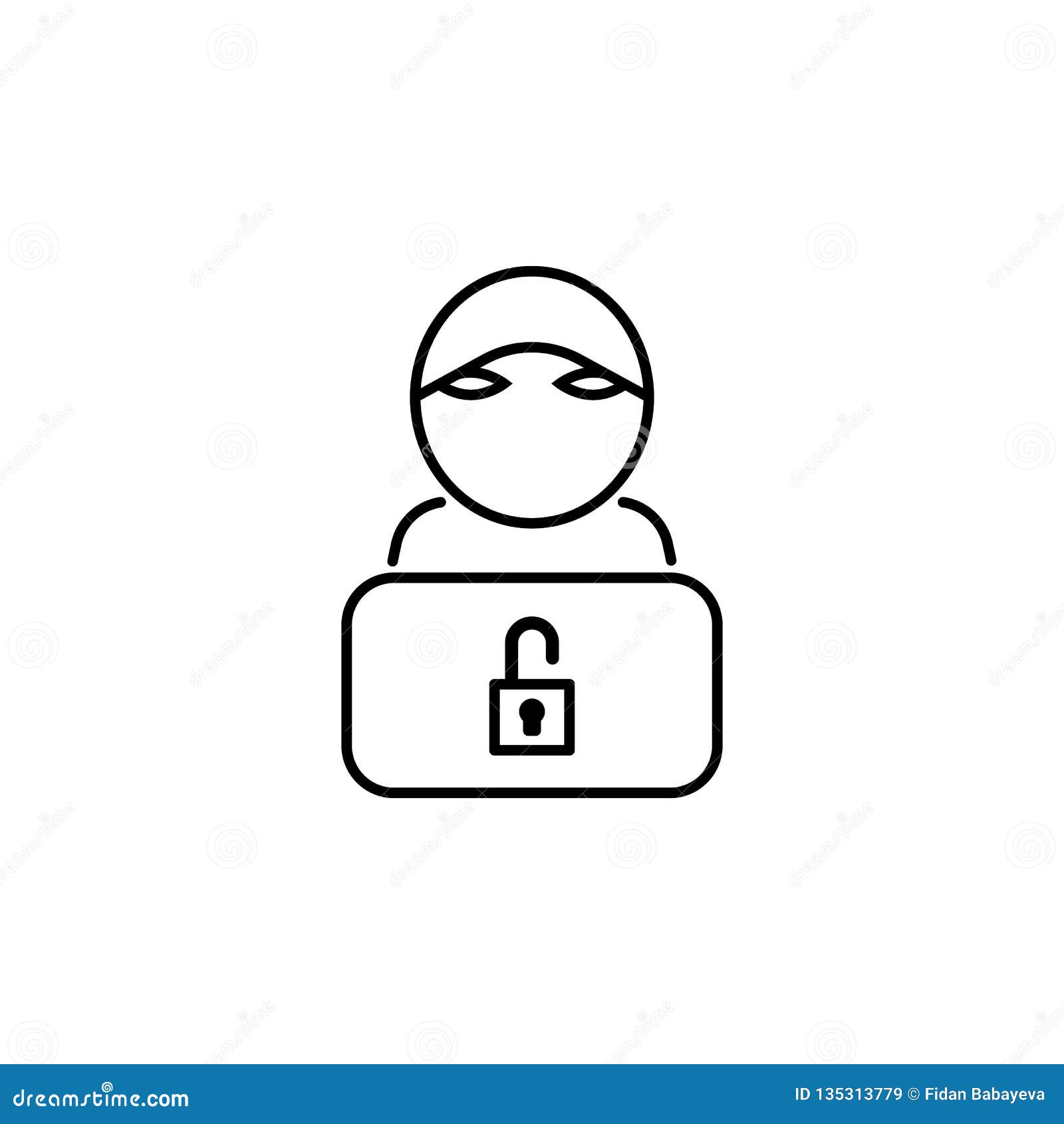 Hacker, Hacker Icon on White Background. Can Be Used for Web, Logo ...