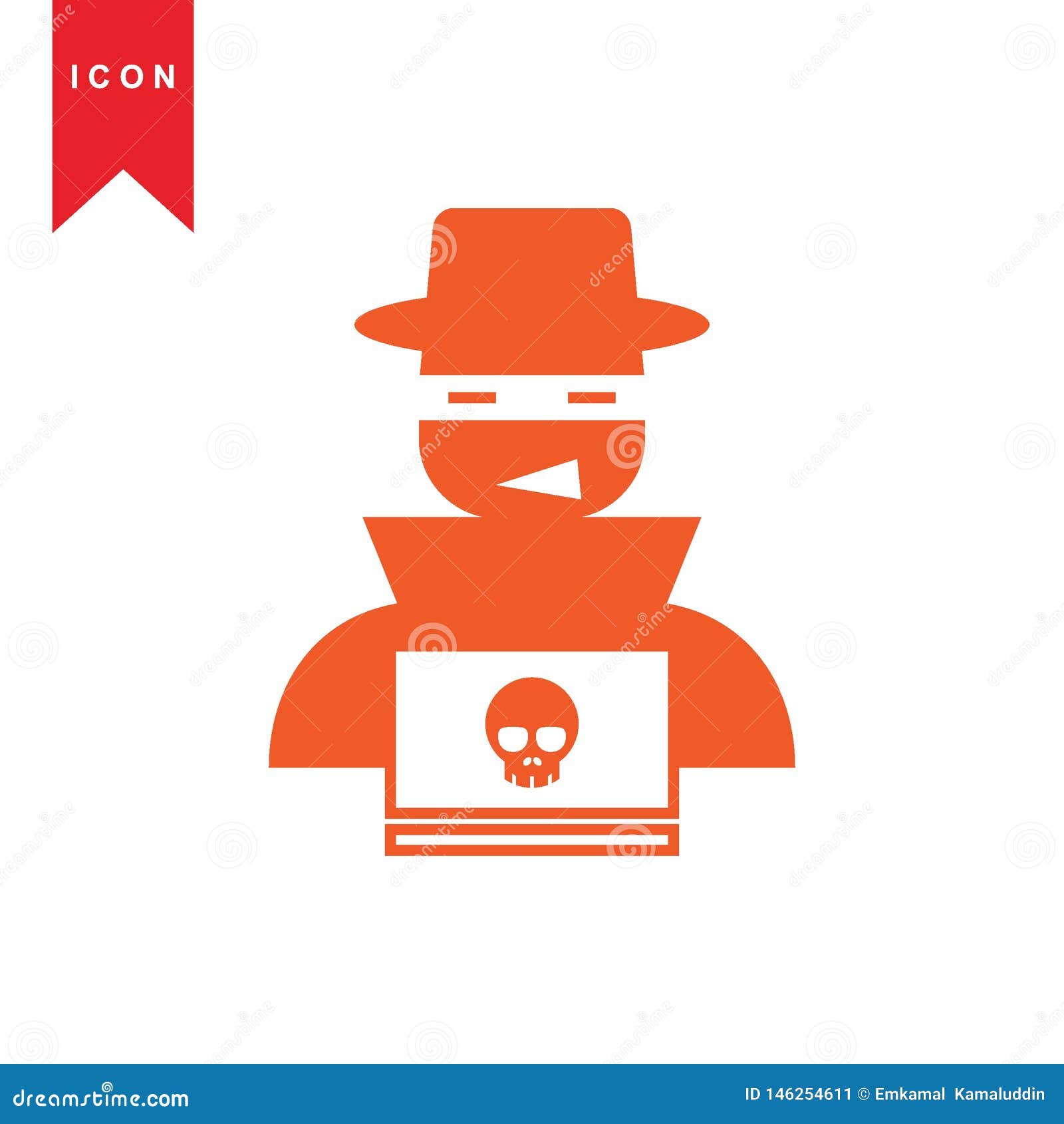 Hacker icons stock illustration. Illustration of detective - 146254611