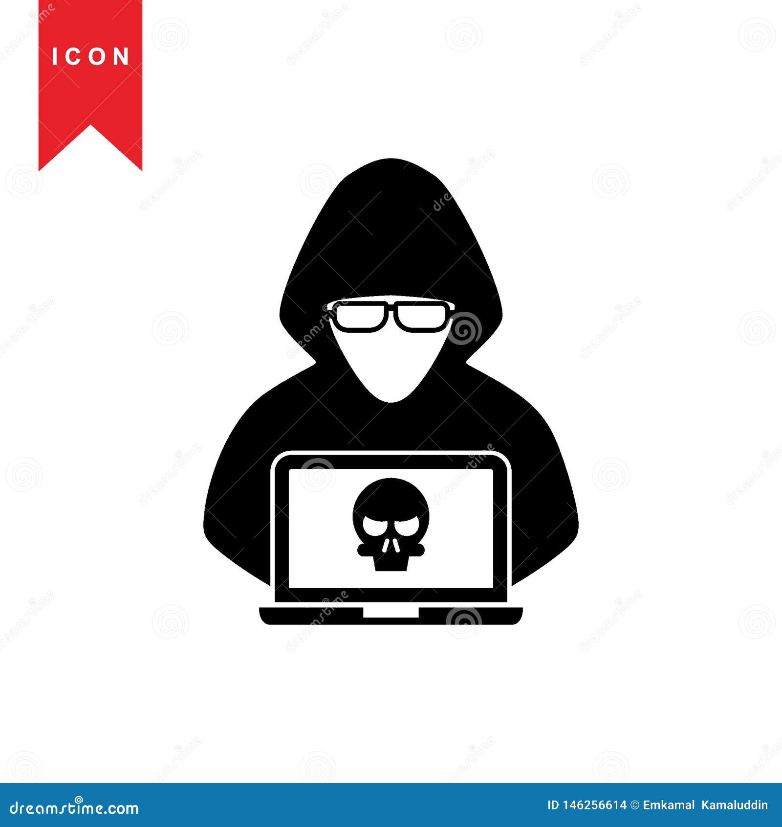 Hacker icons stock illustration. Illustration of disguise - 146256614