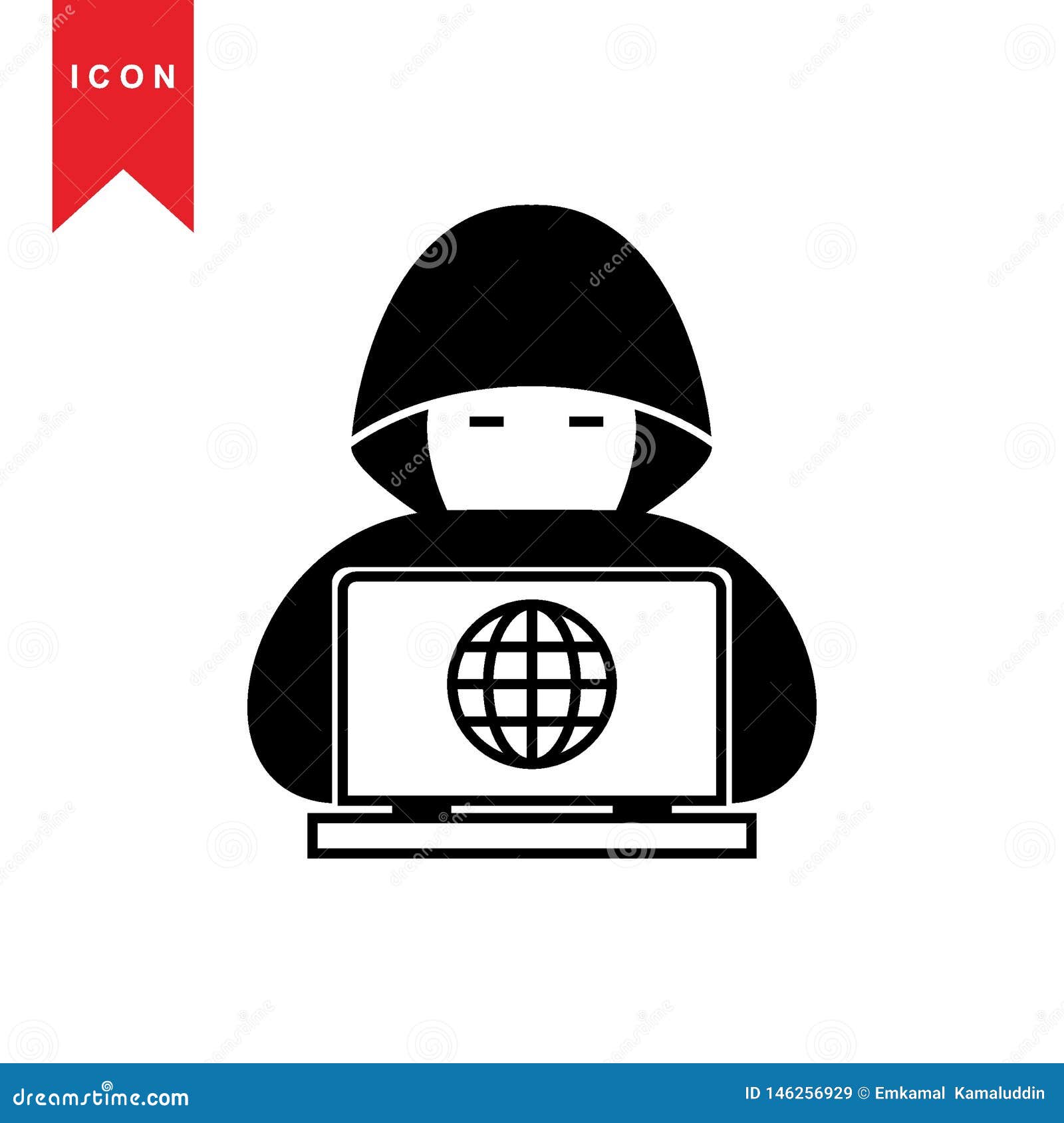 Hacker icons stock illustration. Illustration of human - 146256929
