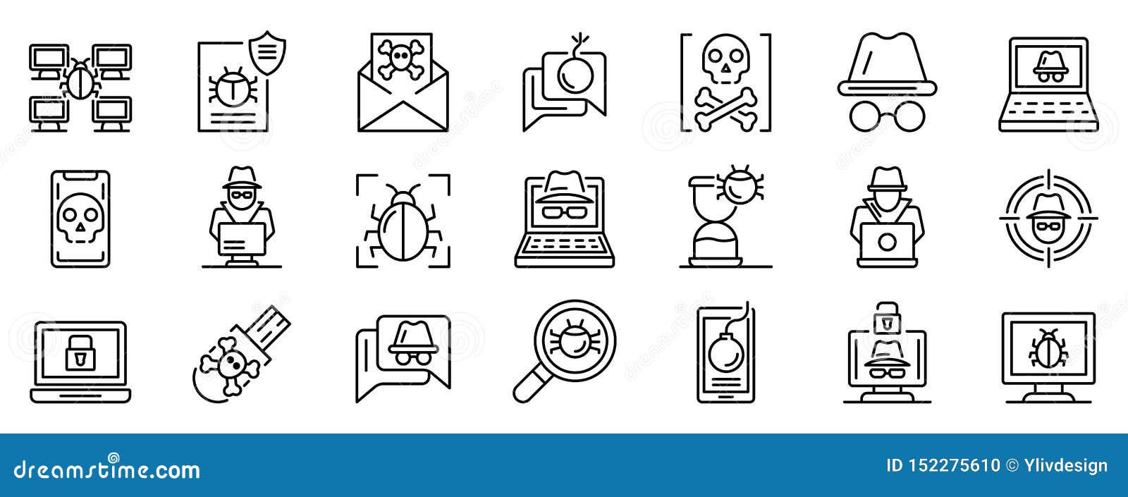 Hacker Icons In Black And White Royalty-Free Stock Image ...