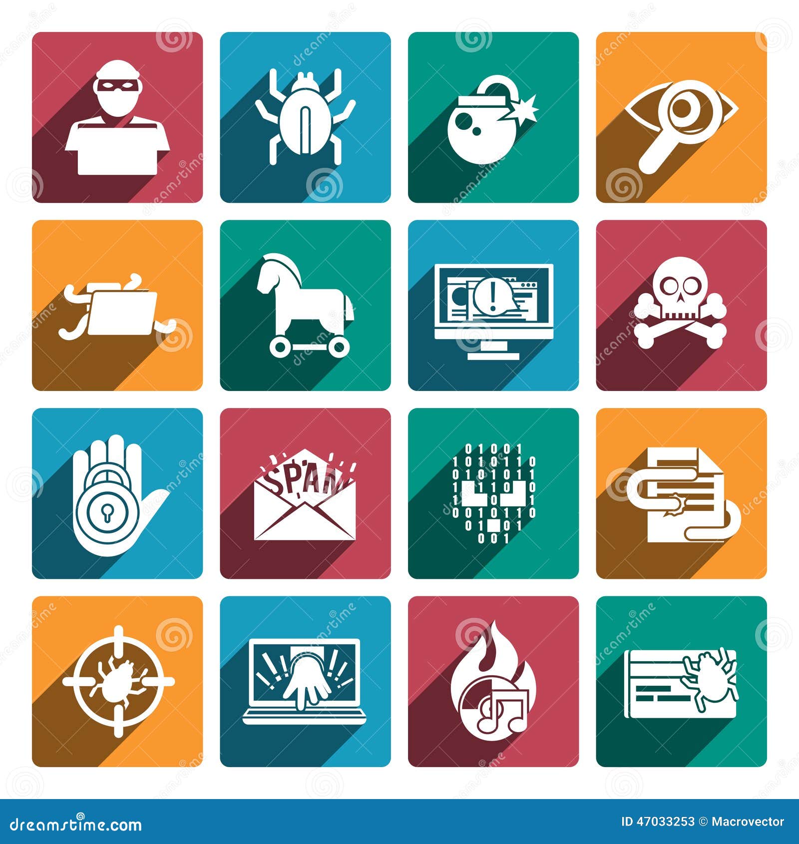 Hacker icons white set stock vector. Illustration of file - 47033253