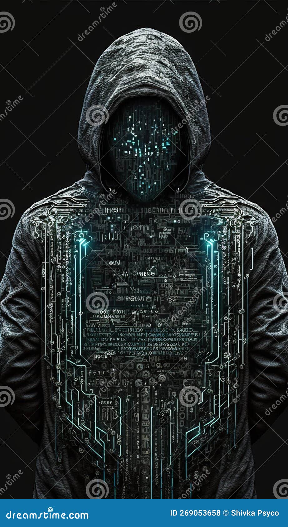A Hacker Image Technologic Image Generative AI Stock Illustration ...