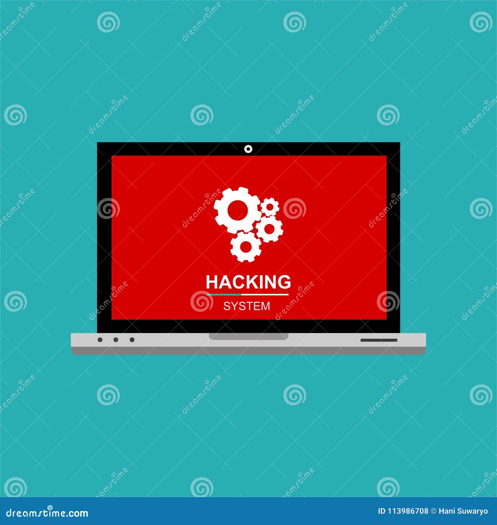 Hacker Internet Computer Security Technology Flat Concept. Hacker Activity Computer Stock ...