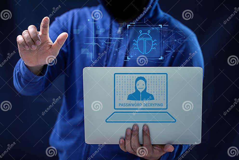 Hacker and Internet Technology Crime with Digital Stock Photo - Image ...