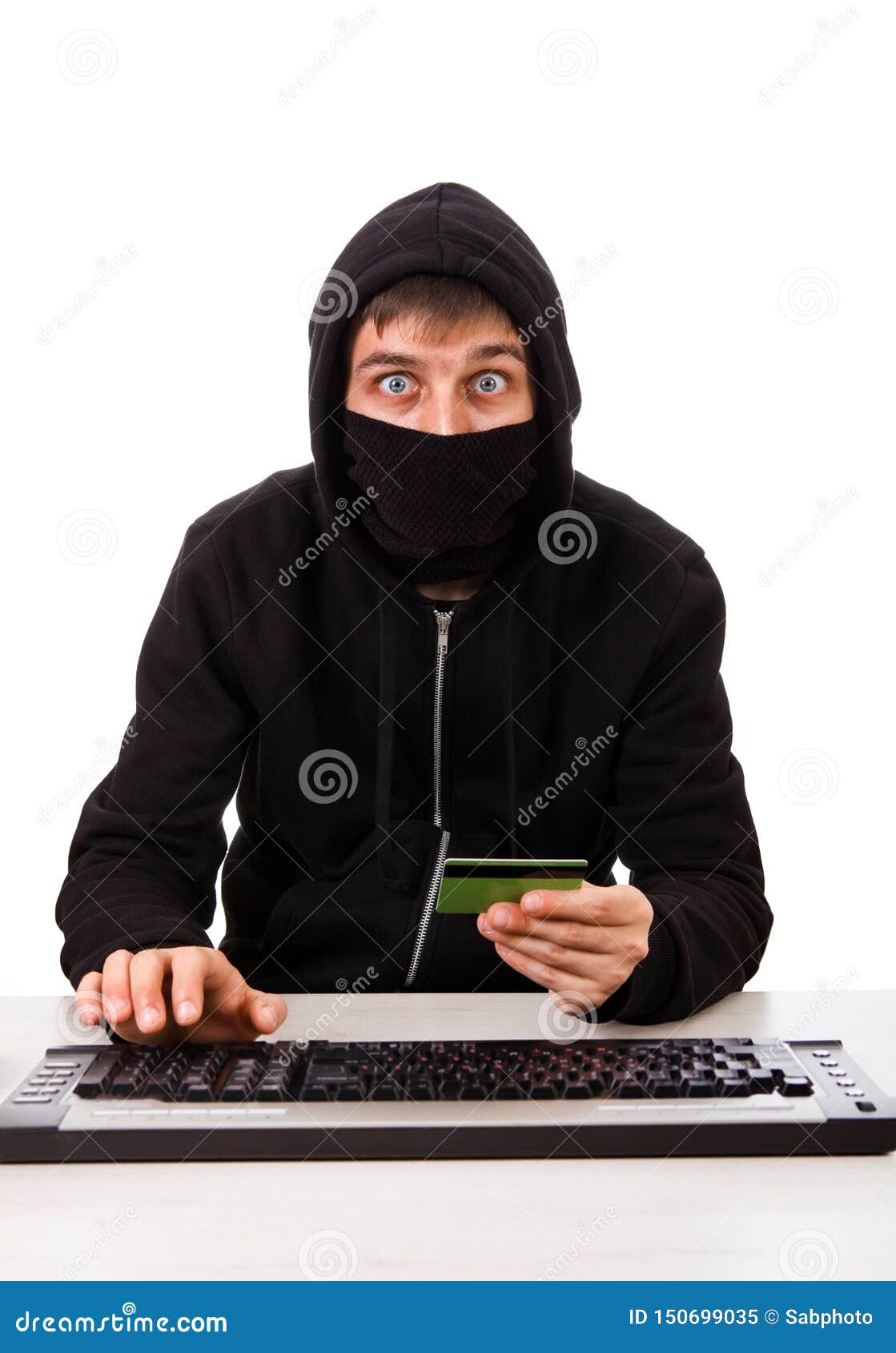 Hacker with a Keyboard stock image. Image of bank, criminal - 150699035