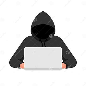 Hacker on a Laptop. Hacker Attack Concept Vector Stock Vector ...