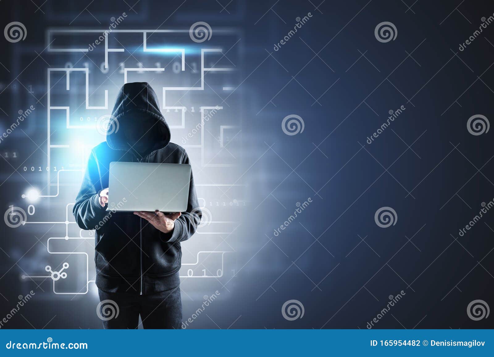Hacker with Laptop, Cyber Security Stock Photo - Image of filter, copy ...