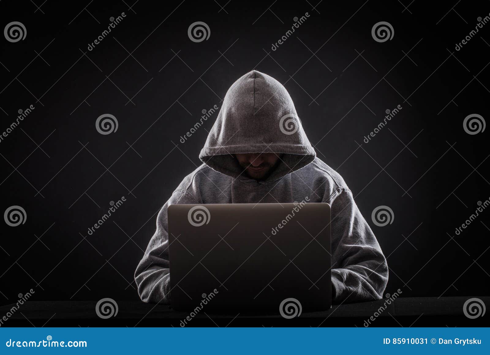 Hacker on a laptop stock image. Image of protection, military - 85910031