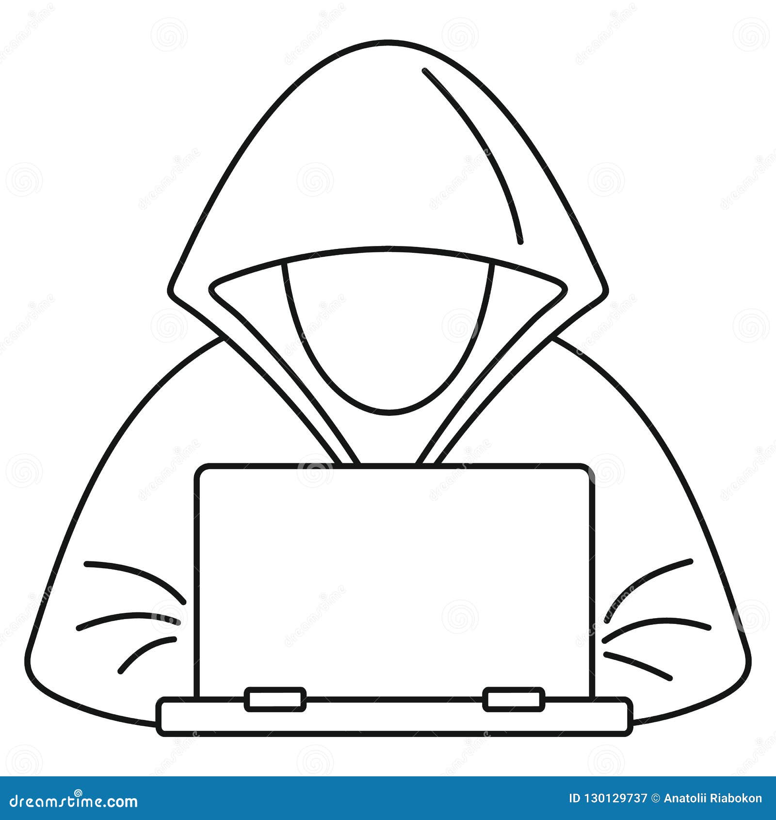 Hacker Laptop Icon, Outline Style Stock Vector - Illustration of ... Hacker Laptop Icon, Outline Style Stock Vector - Illustration of ...
