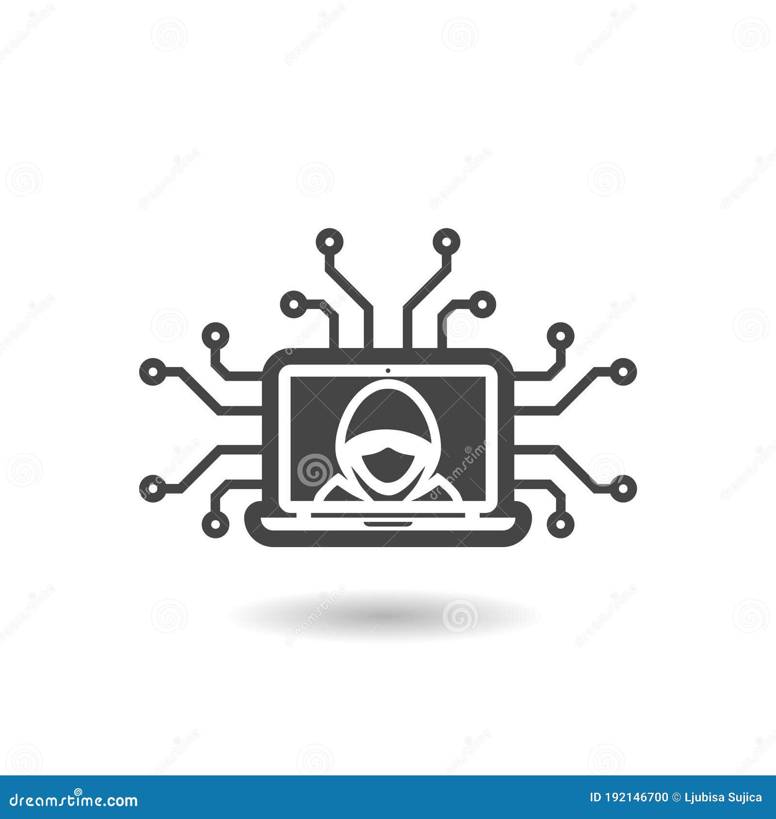 Hacker Laptop Icon with Shadow Stock Illustration - Illustration of ... Hacker Laptop Icon with Shadow Stock Illustration - Illustration of ...