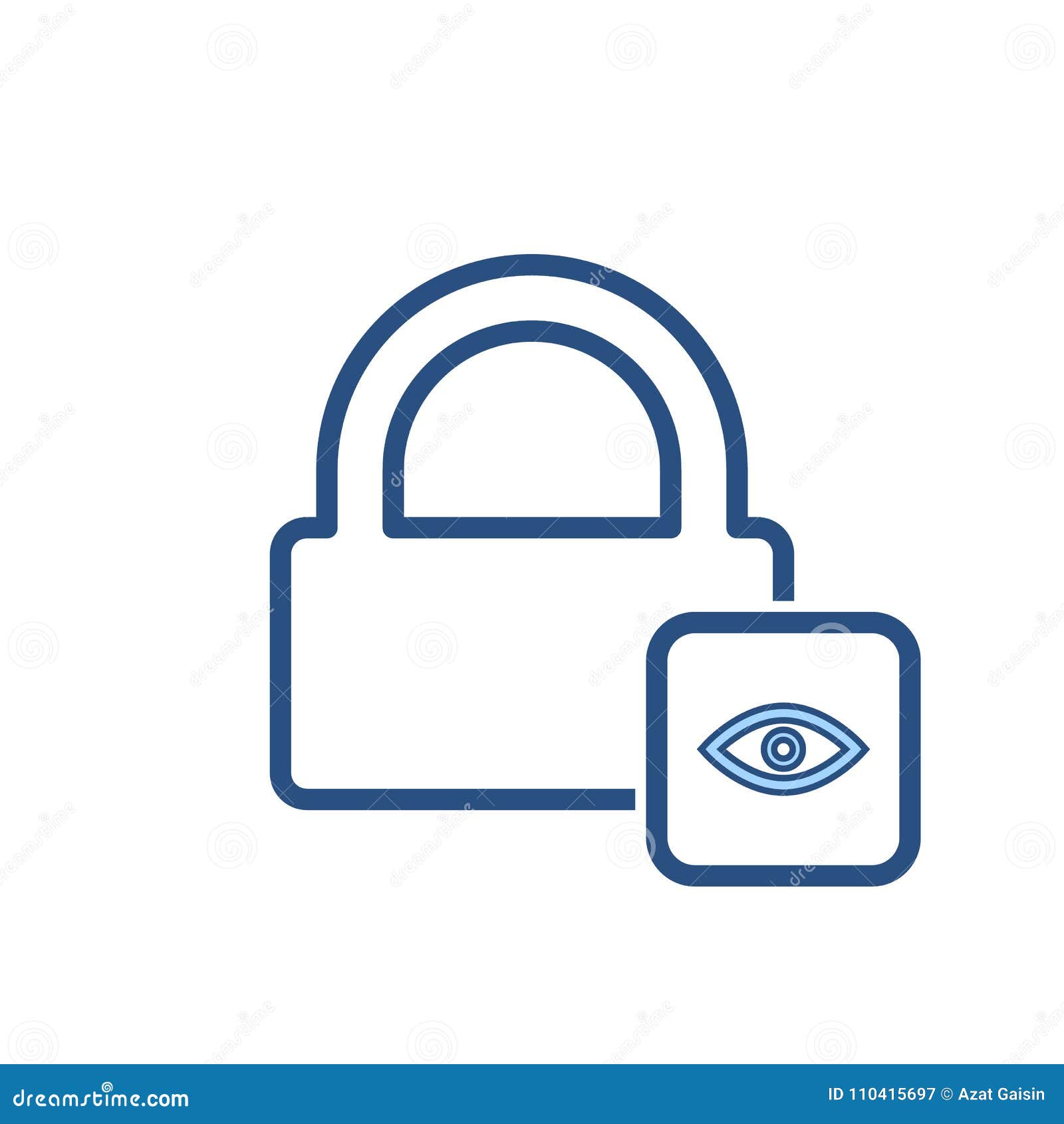 Hacker Lock Padlock Password Private Protection Secure Icon Stock ...