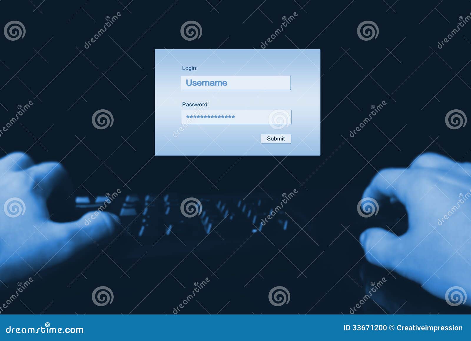 Hacker and login stock photo. Image of online, screen - 33671200