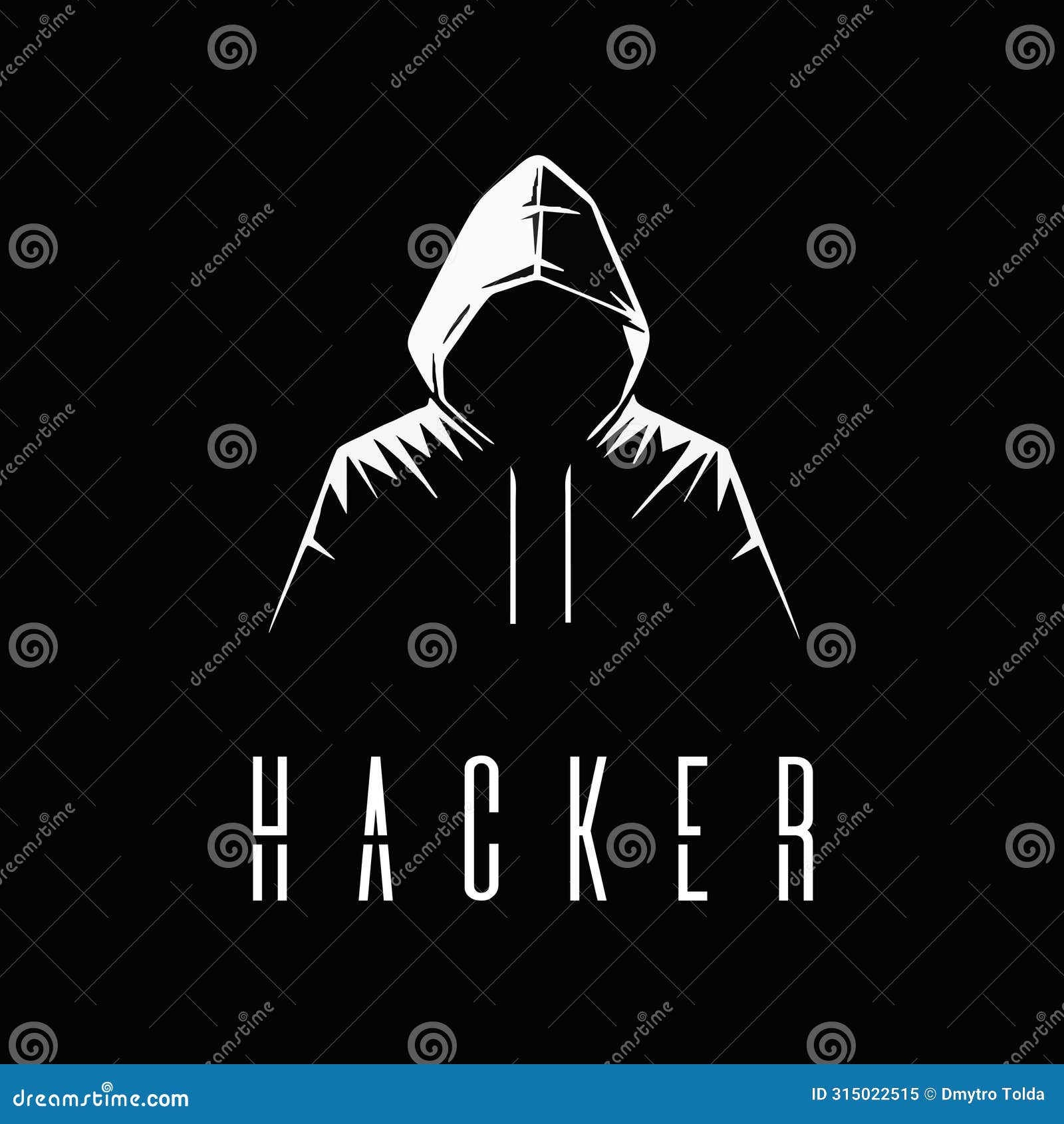 Hacker Logo. Computer Hacker, Guy in a Hoodie Stock Vector ...