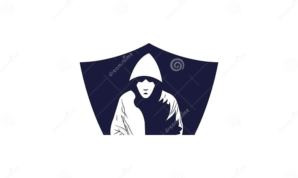 Hacker Logo Design - Cyber Security Hacker - Anonymous Hacker Logo Template Stock Vector ...