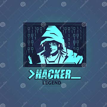 Hacker logo - vector stock vector. Illustration of isolated - 121036050