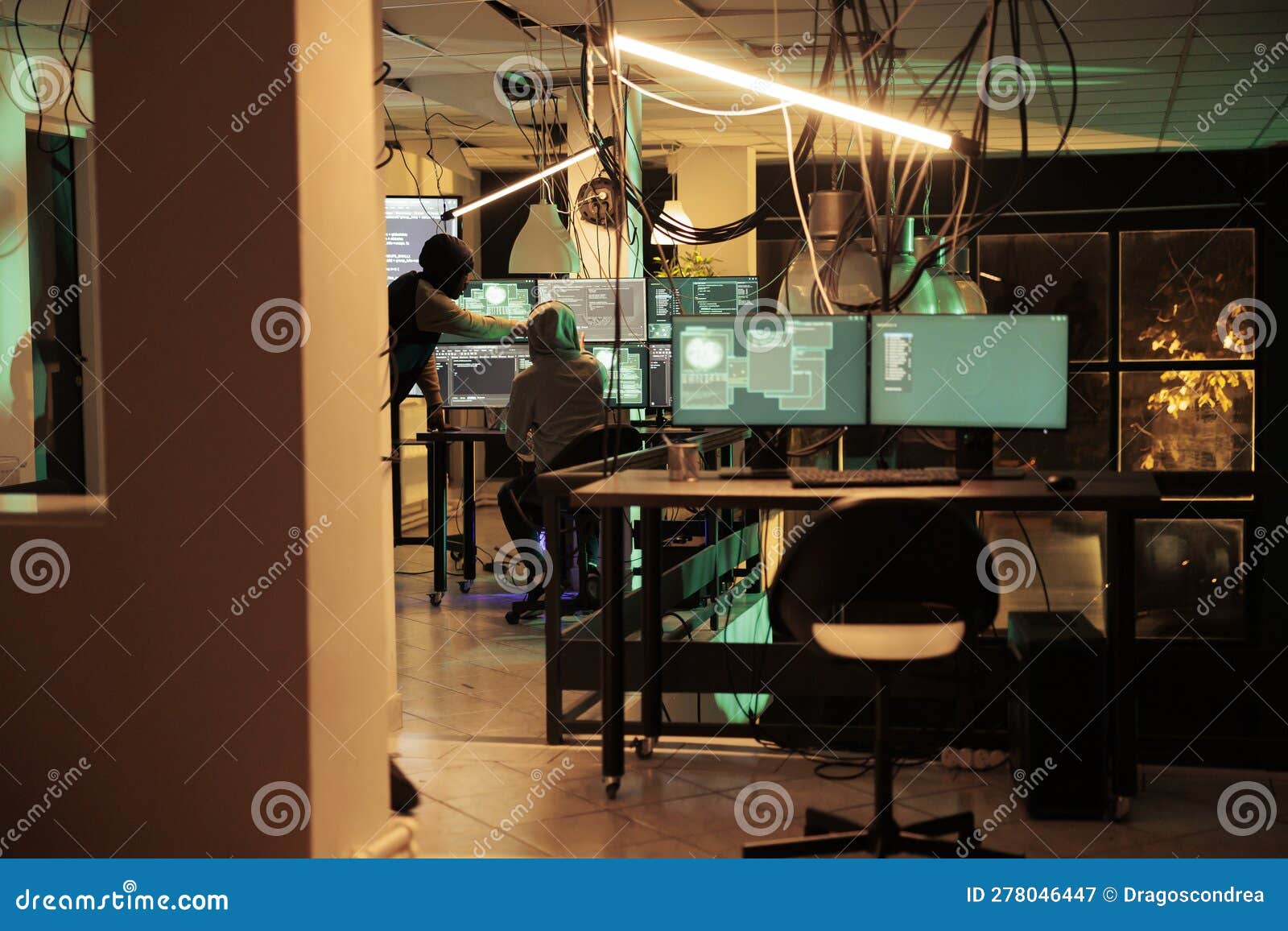 Hacker Malicious Software Code Running on Computer Screen Stock Image ...