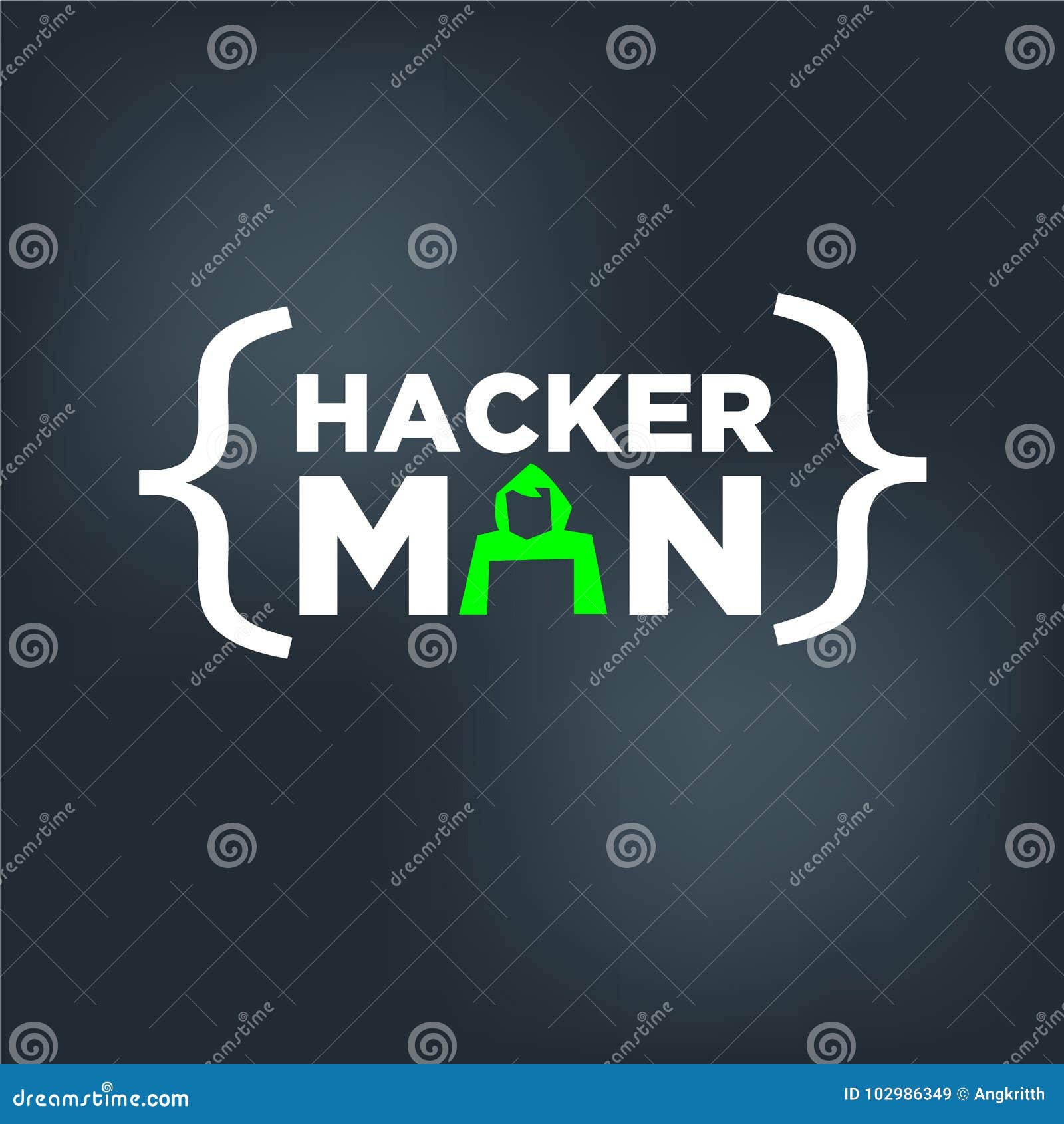 Hacker man logo concept - stock illustration. Illustration of mafia ...