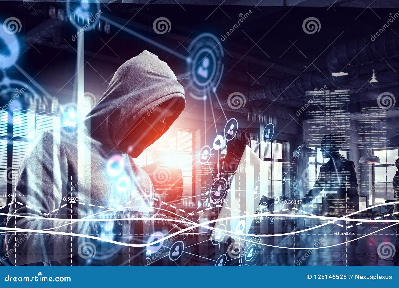 Hacker Man Steal Information Stock Image - Image of locked, connection ...