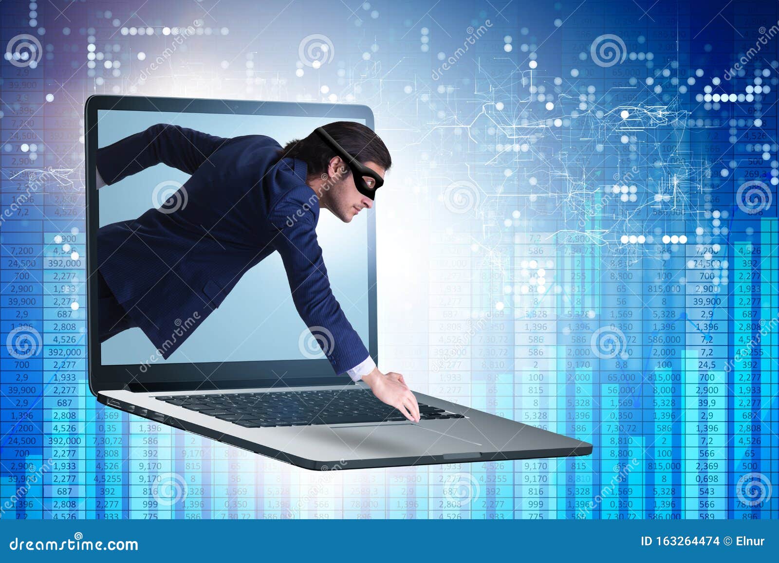 Hacker Man Trying To Steal Personal Data Stock Photo - Image of ...