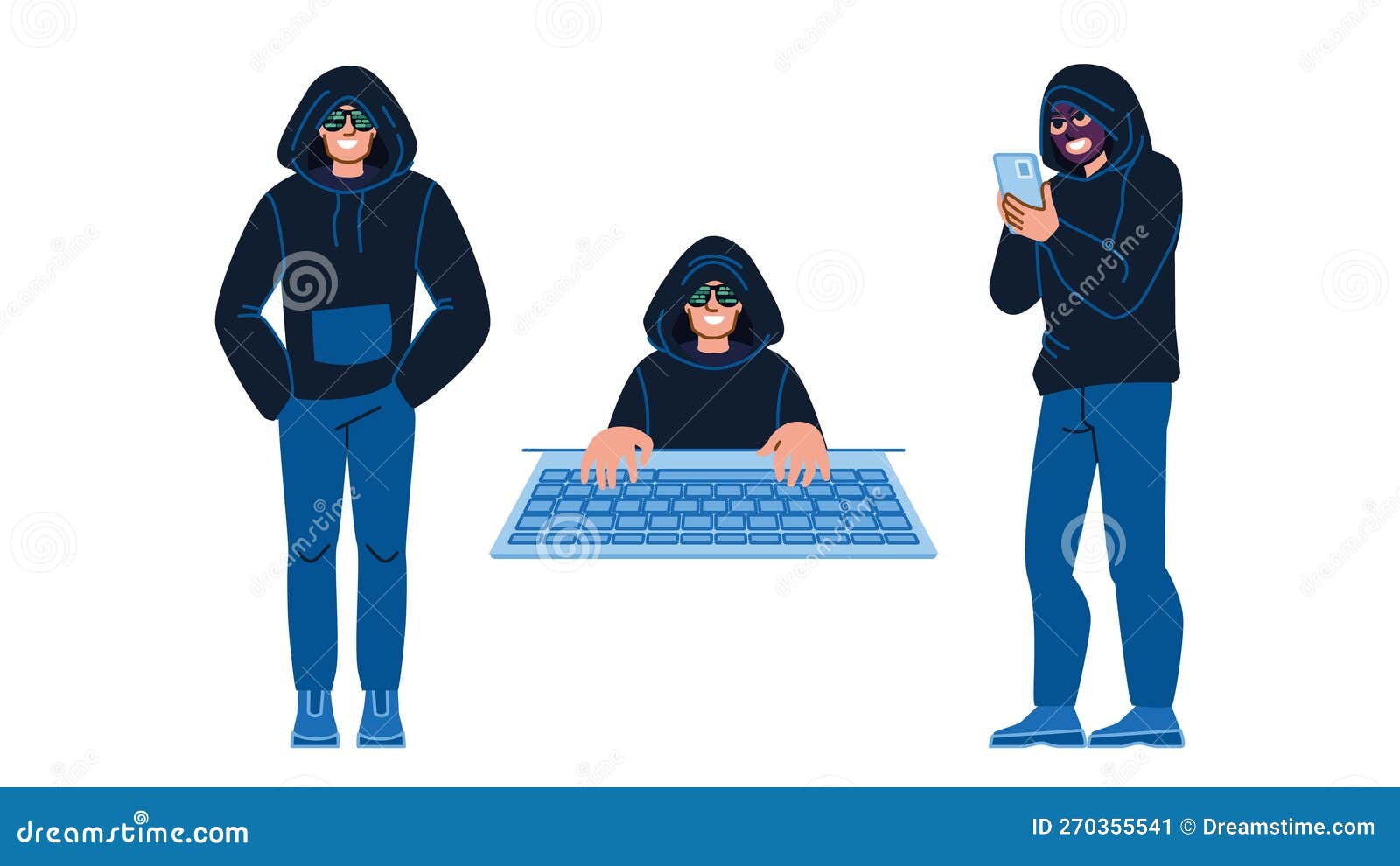 Hacker man vector stock vector. Illustration of vector - 270355541