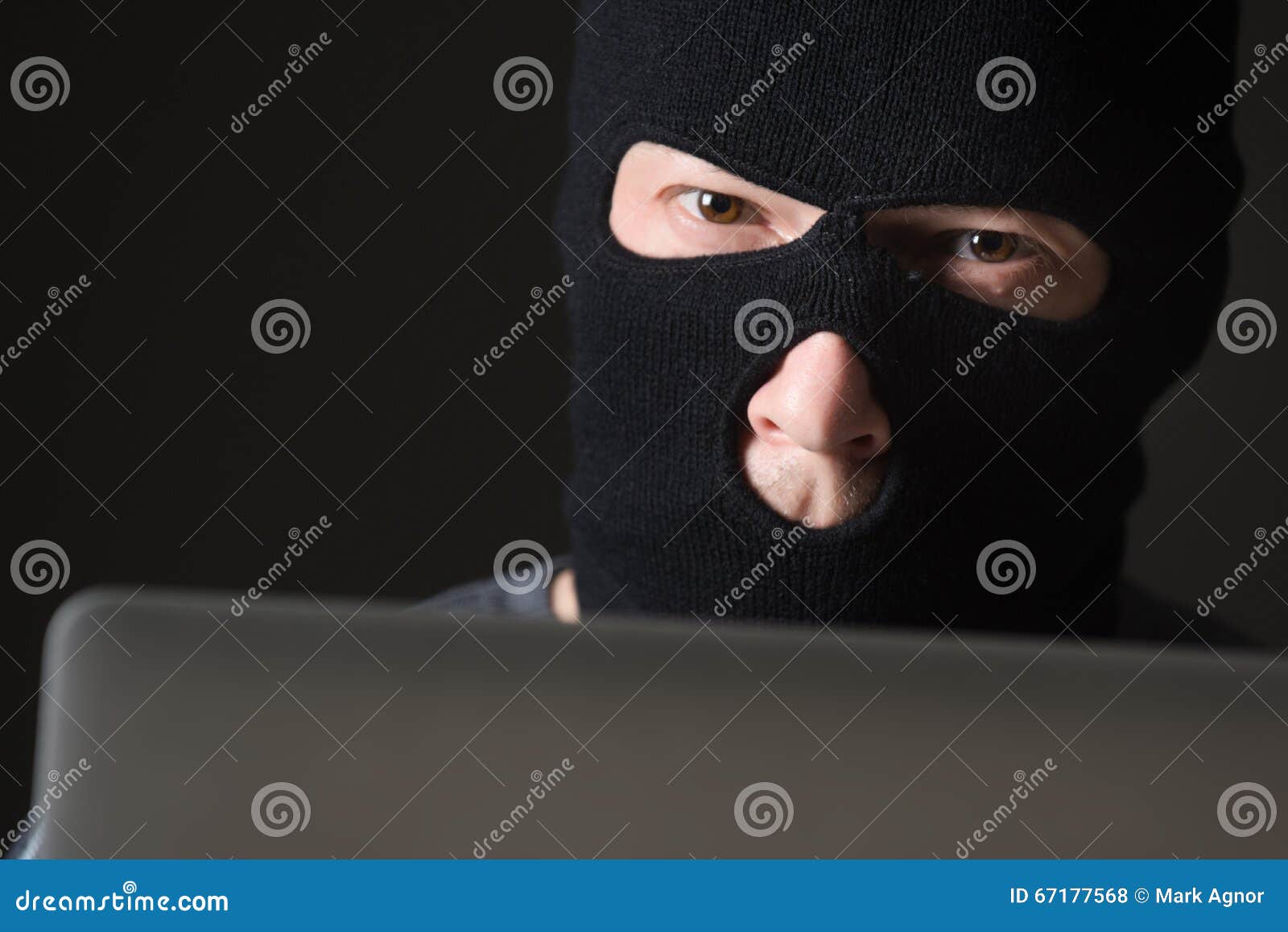 Hacker in a mask stock photo. Image of criminal, gangster - 67177568