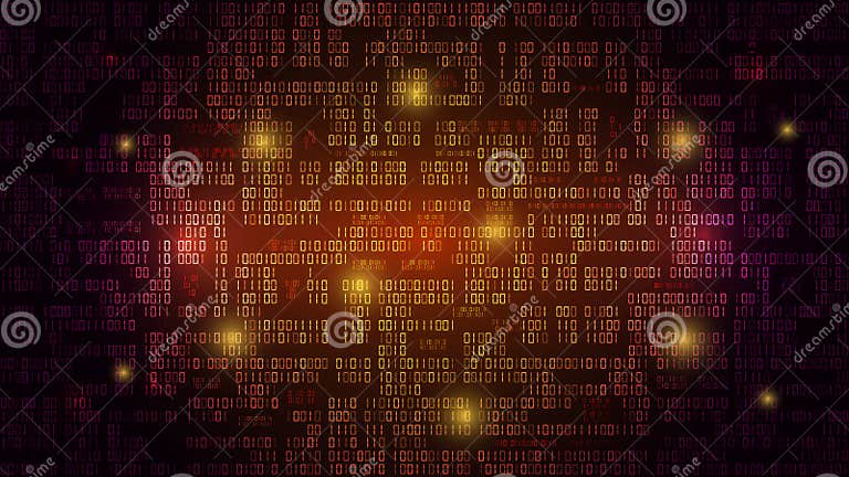 Hacker Matrix. Spy Binary Code. Cybercrime in Cyberspace. Computer Data ...