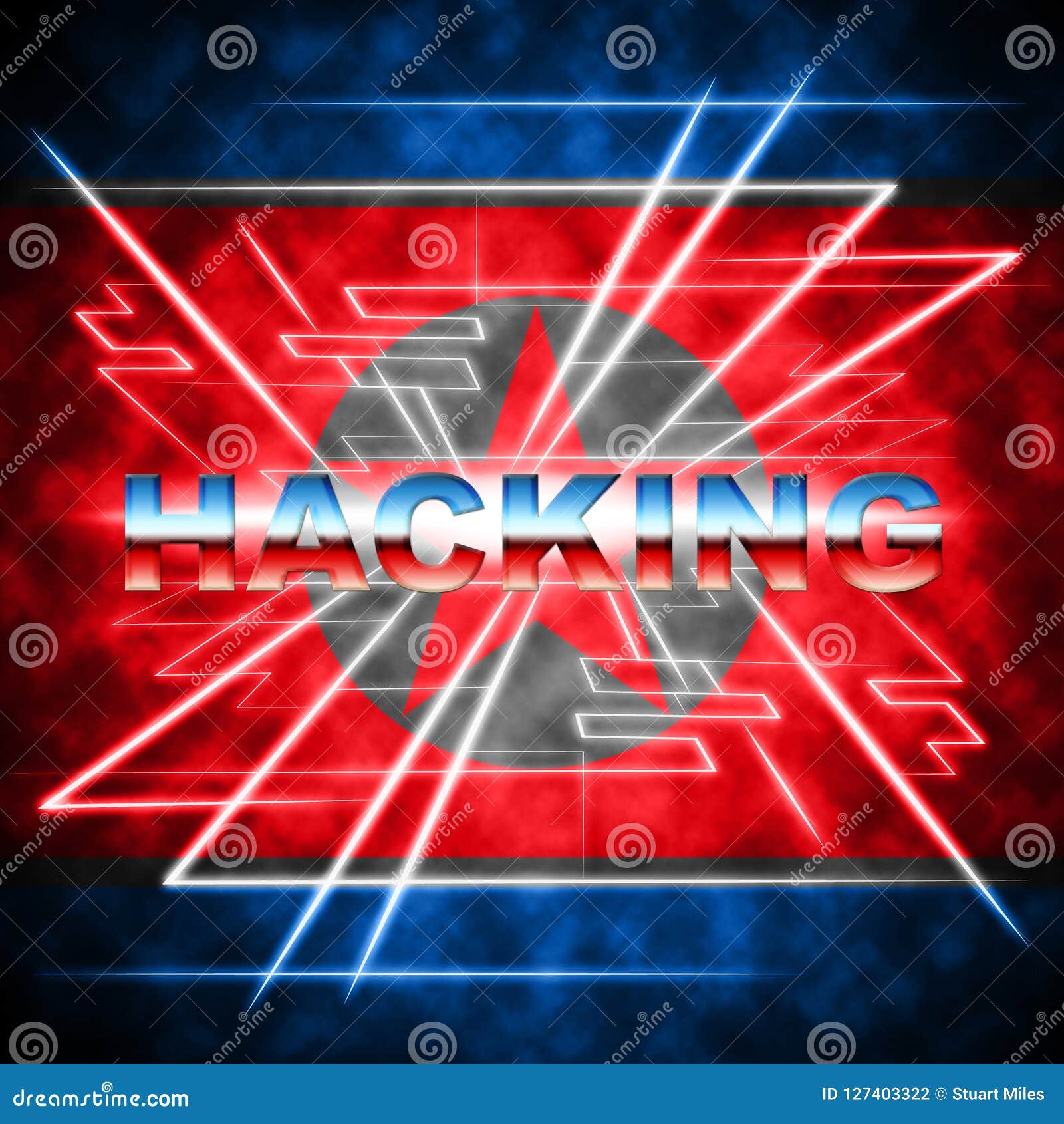 Hacker Means North Korean Data Virus 3d Illustration Stock Illustration ...