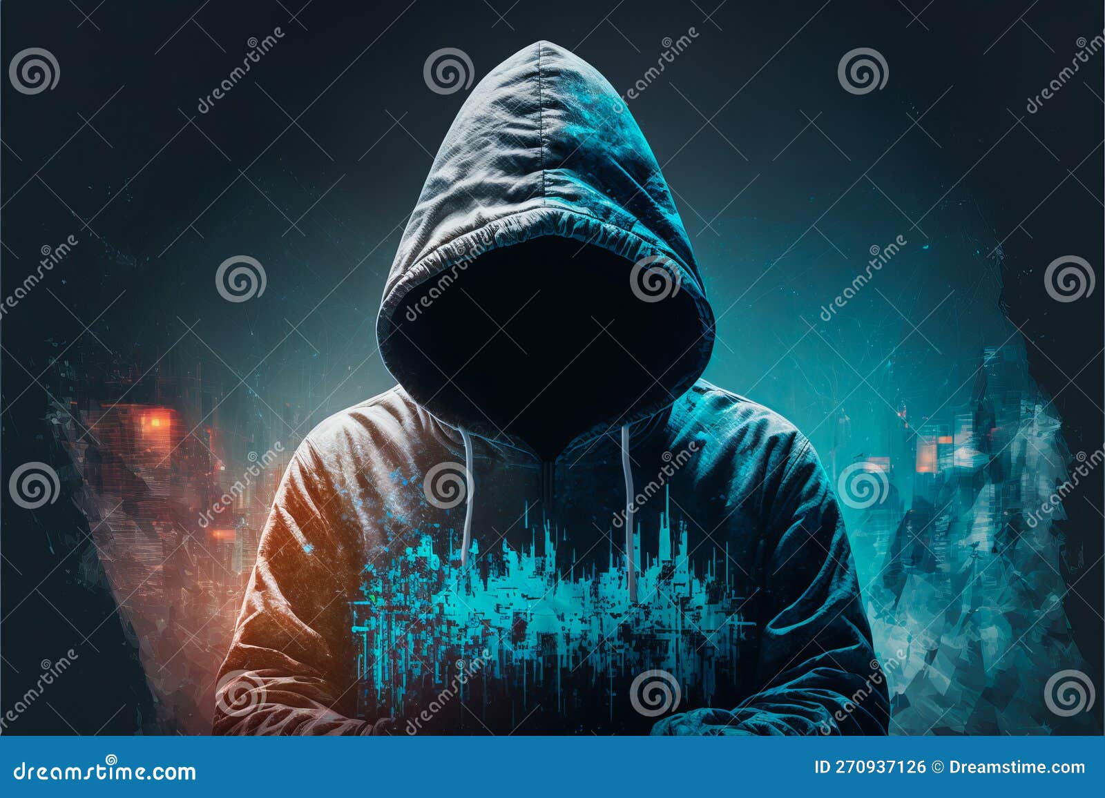 Hacker No Mundo Virtual. Ai Generativo Ilustração Stock - Ilustração de ...