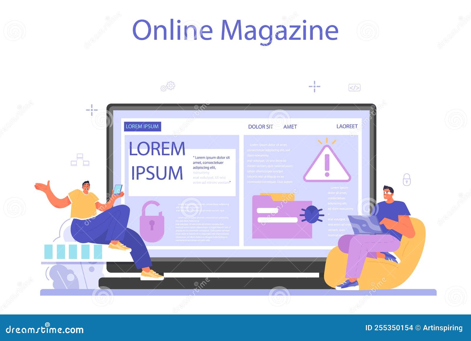 Hacker Online Service or Platform. Cyber Attack, Thief Stealing ...