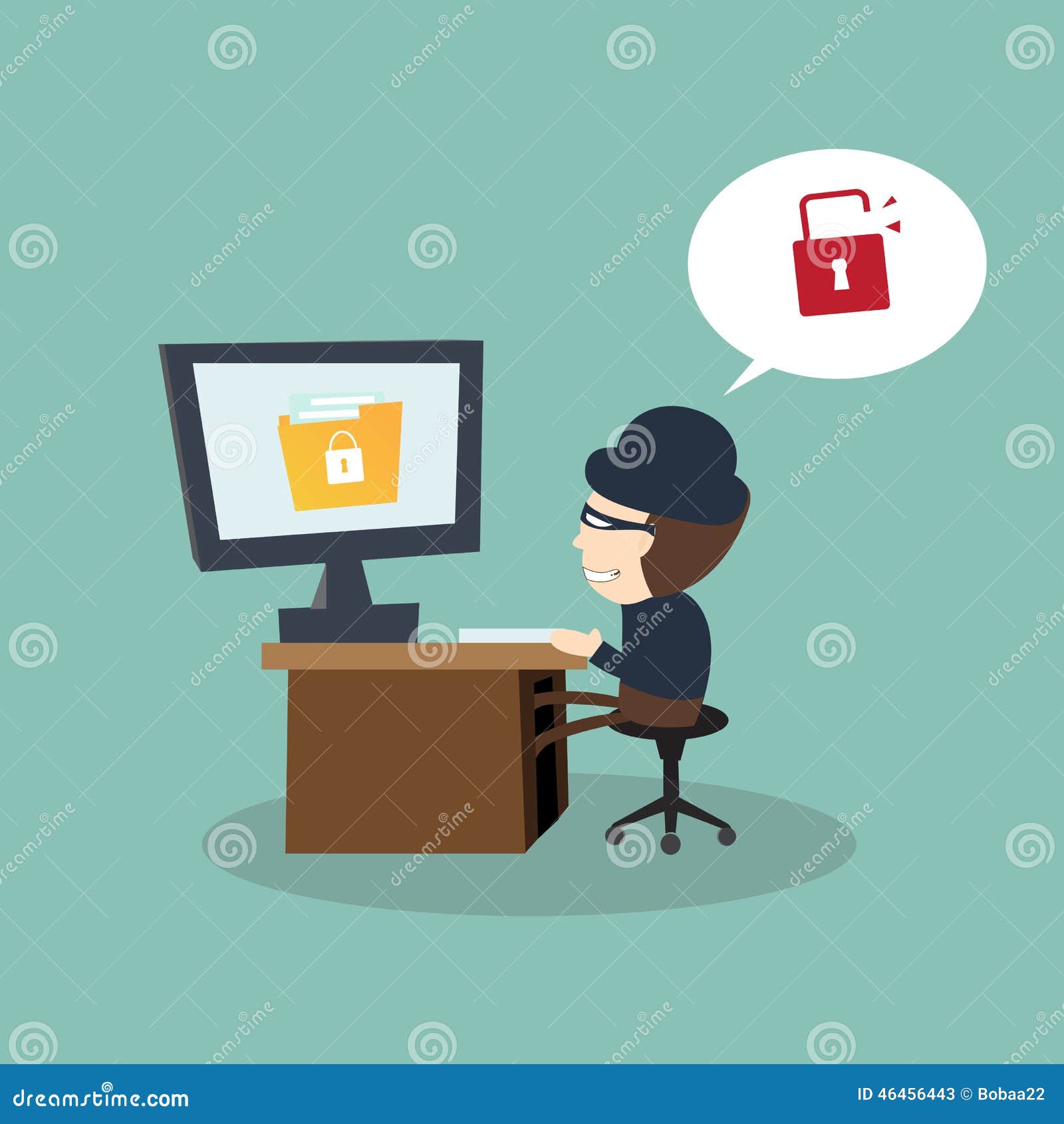 Hacker Open File Secret Unsecured with Threat of Hacking - Internet ...