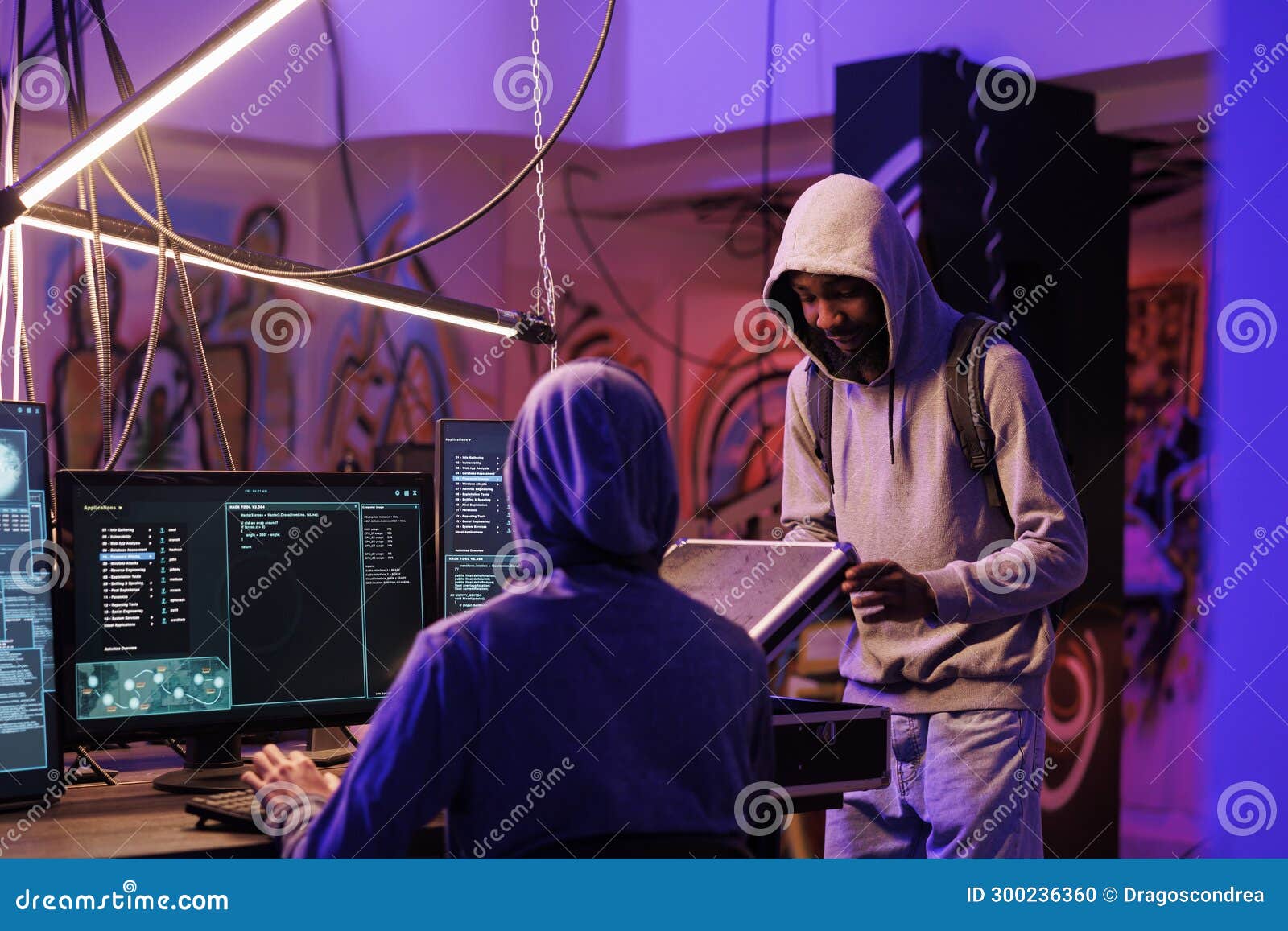 Hacker Opens Box with Illegal Technology Stock Photo - Image of case ...