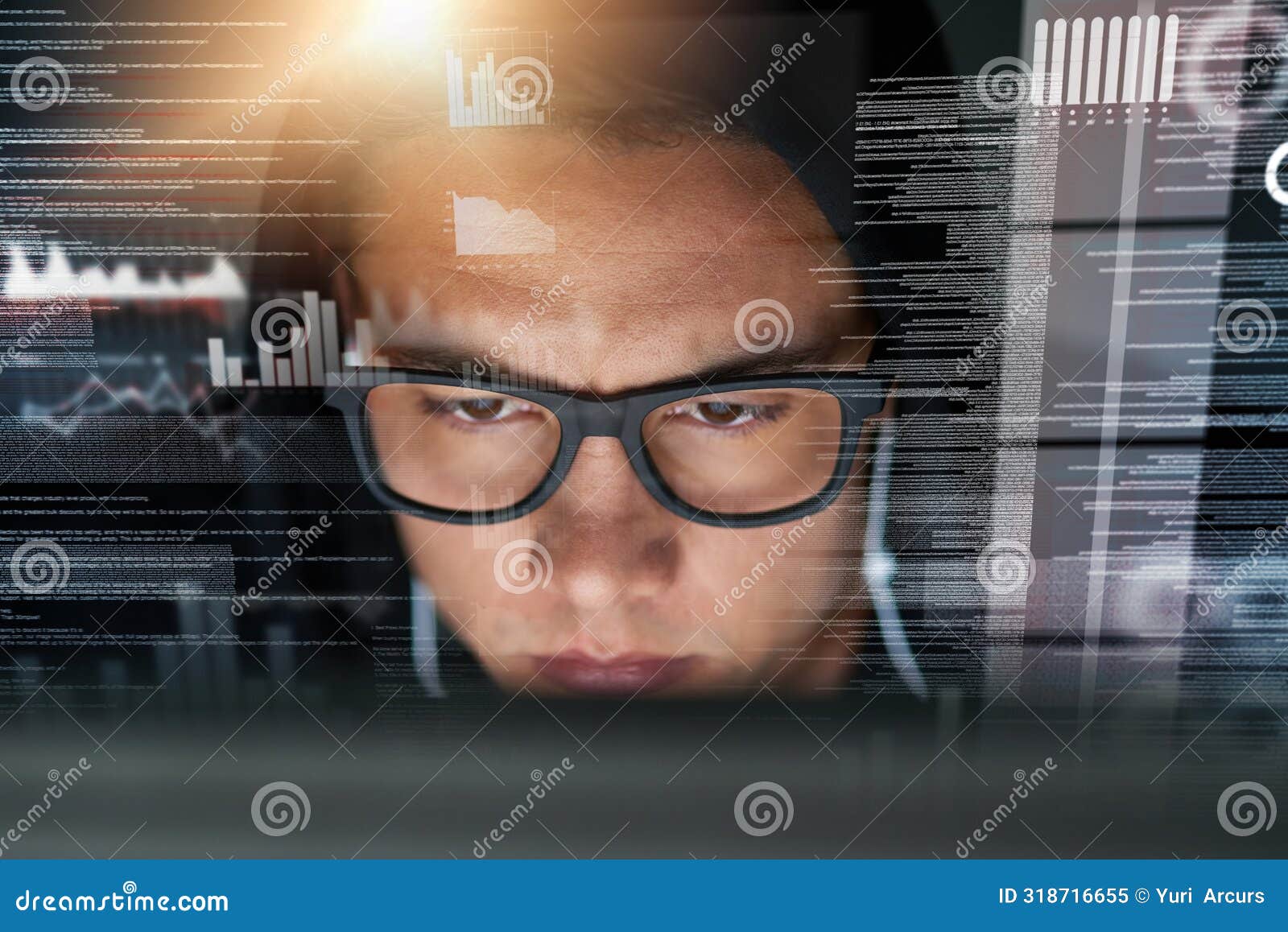 Hacker, Overlay and Screen for Cybersecurity Crime, Digital and ...