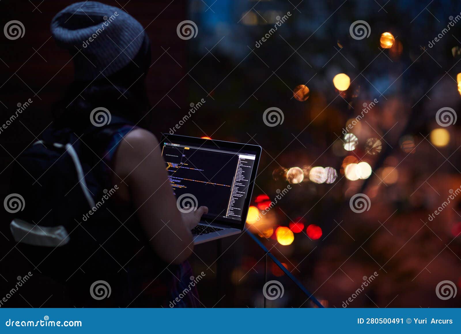 Hacker, Phishing and Programming with Person and Laptop for Ransomware ...