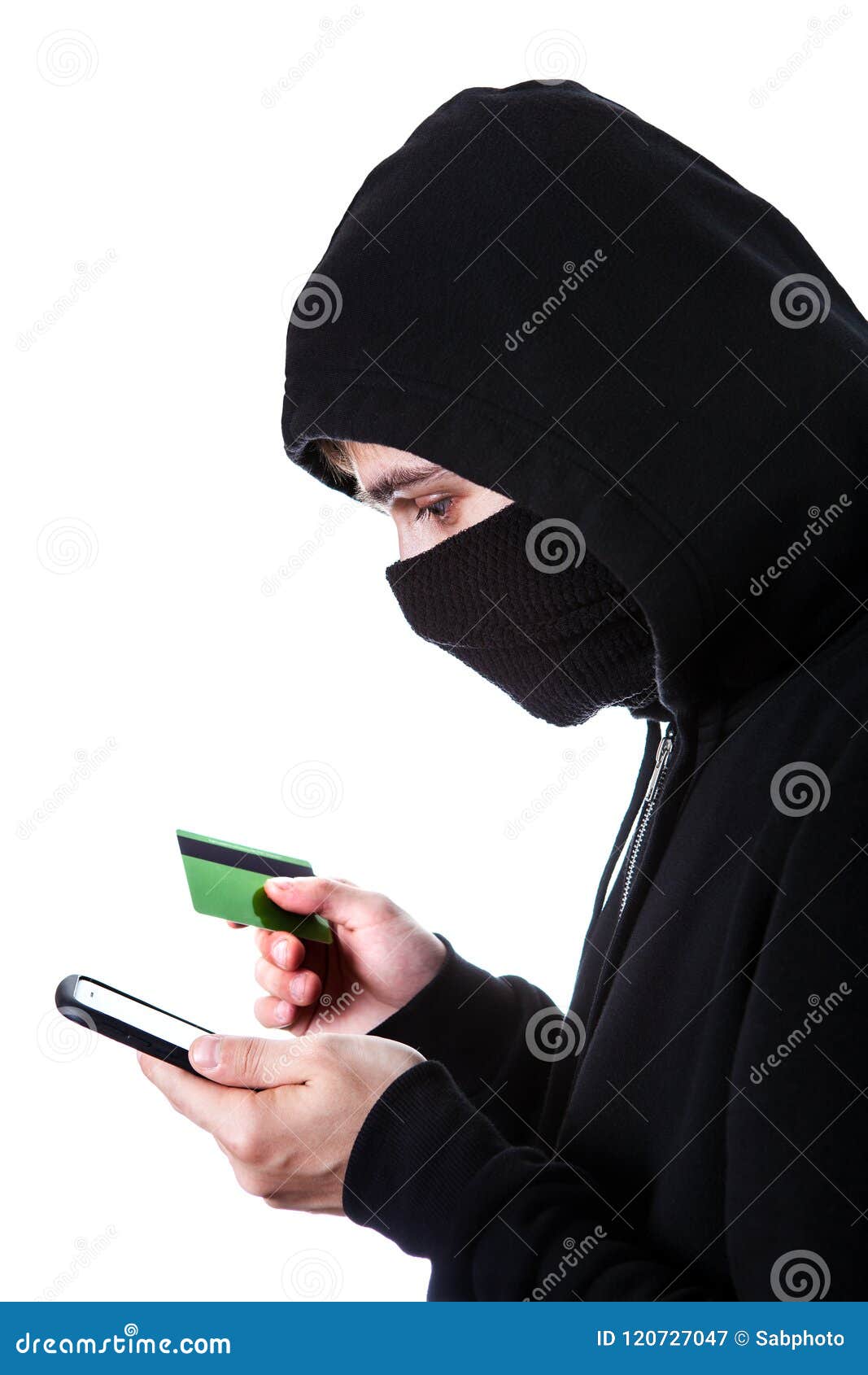Hacker with a Phone stock image. Image of cellphone - 120727047