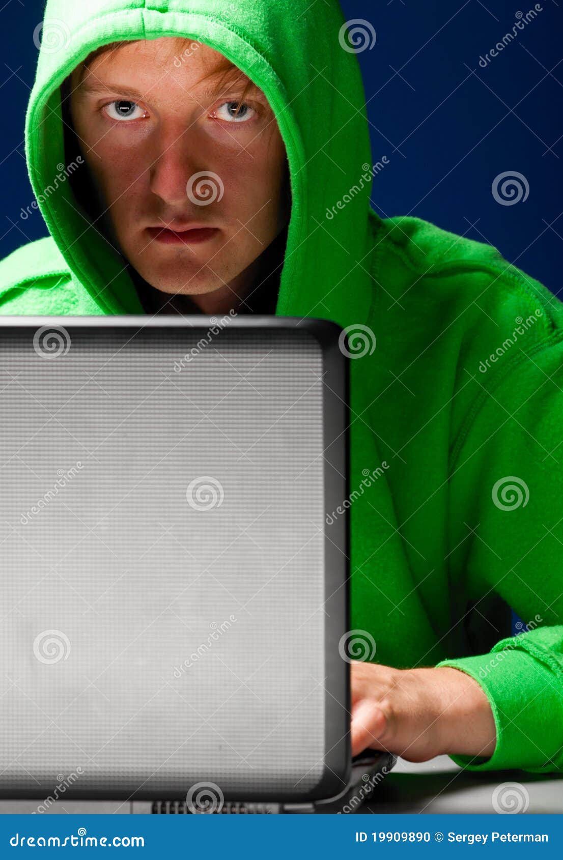 Hacker portrait stock photo. Image of people, data, intelligent - 19909890