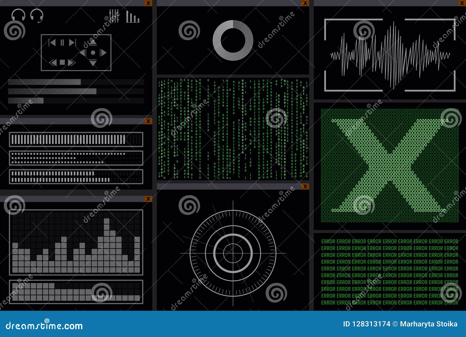 A Hacker Program with Viruses. Stock Vector - Illustration of identity ...