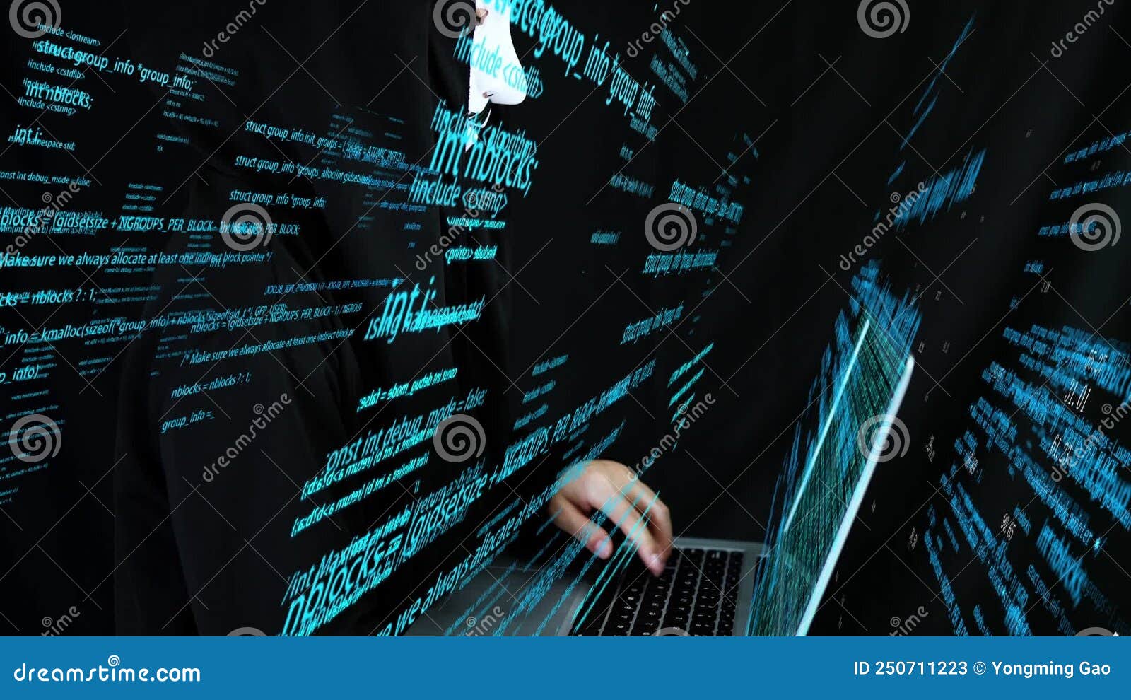 Hacker Programmer Hacks into Network System Stock Video - Video of ...