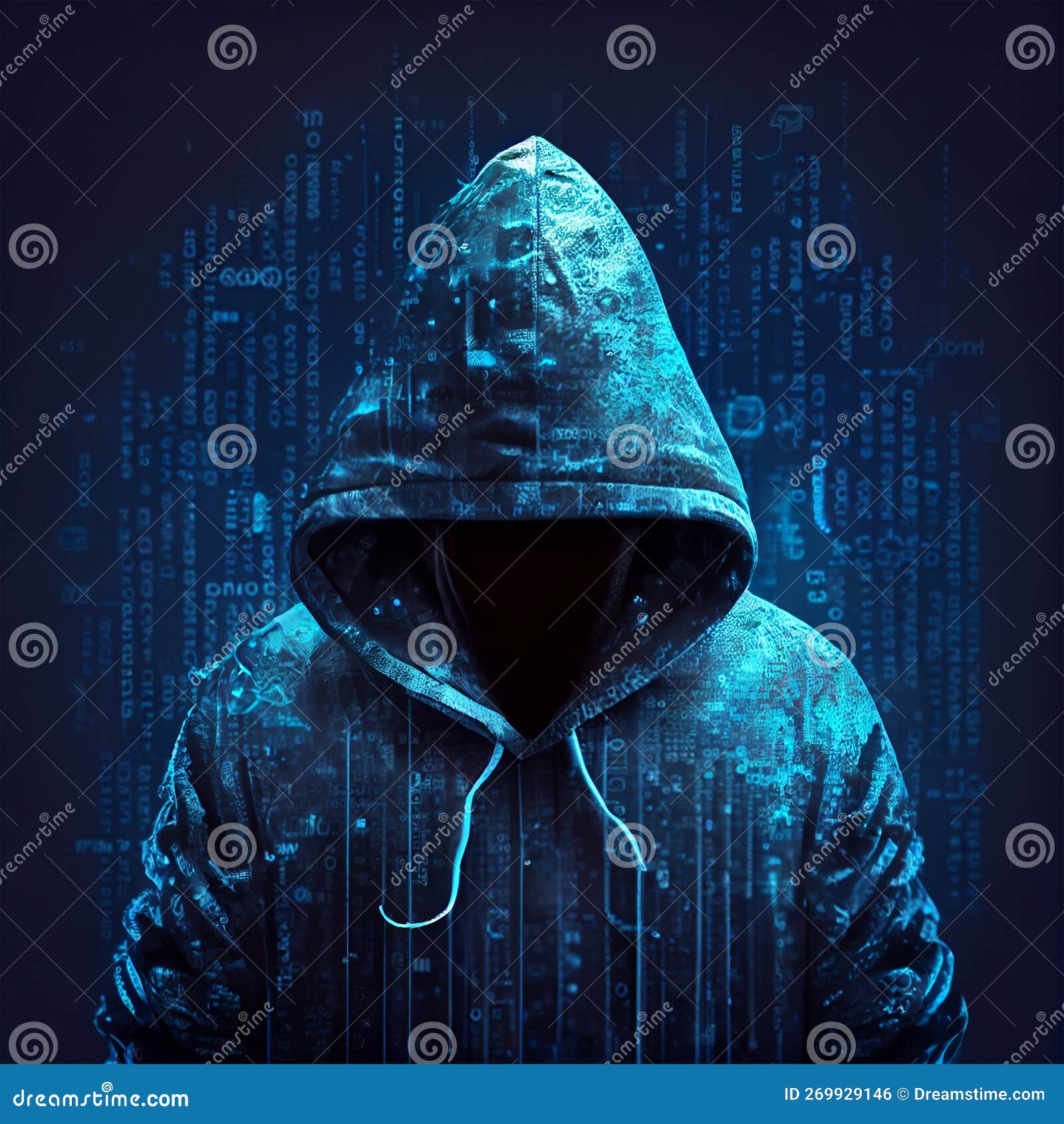 Hacker, Programmer Modern Spy, Illegal Data Search - AI Generated Image ...