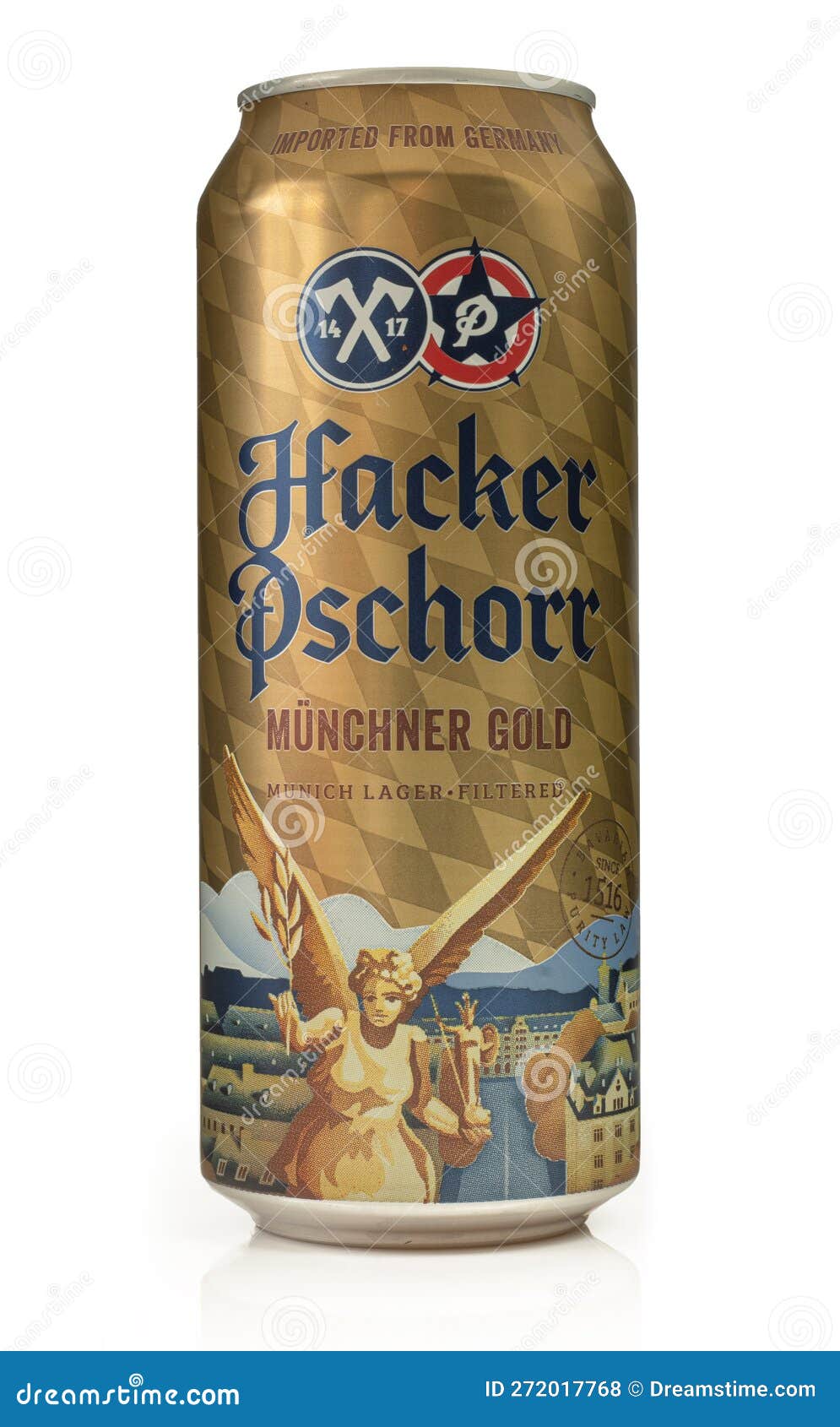 Hacker-Pschorr Munchner Gold German Lager Filtered Beer Can Packaging ... Hacker-Pschorr Munchner Gold German Lager Filtered Beer Can Packaging ...