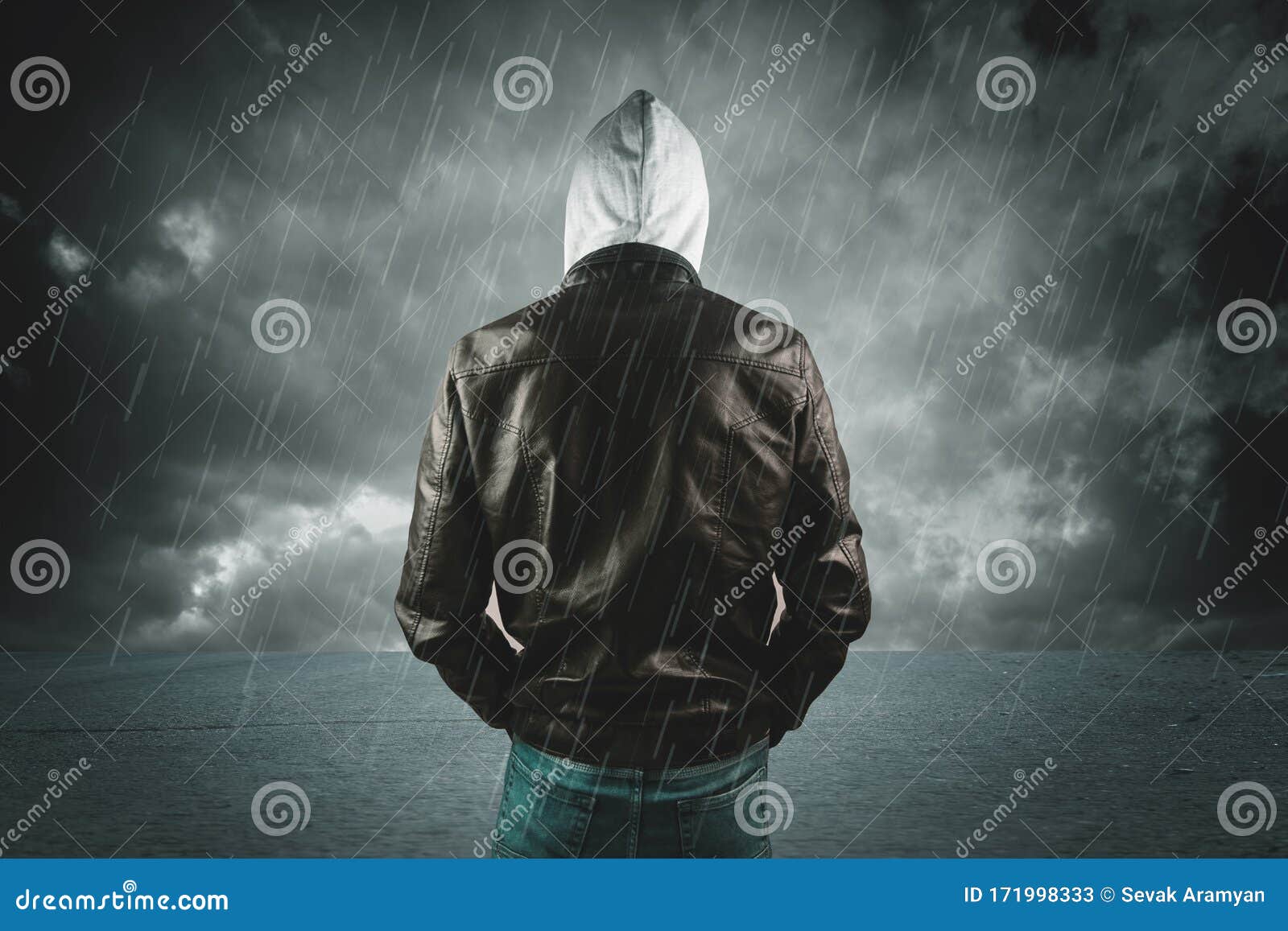 Hacker and Rain . Computer Security Concept Stock Image - Image of ...