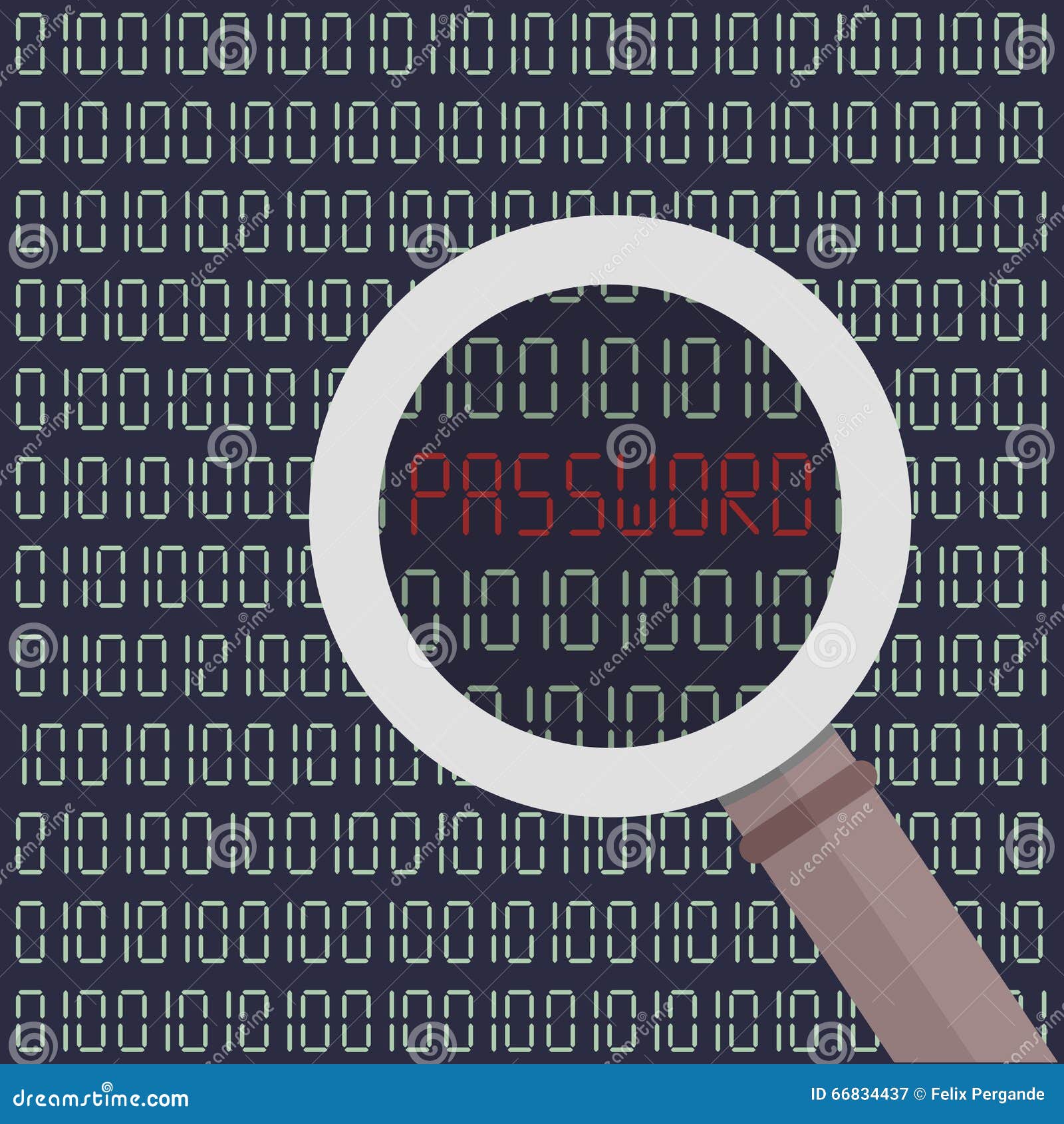 Hacker reading password stock illustration. Illustration of crime ...